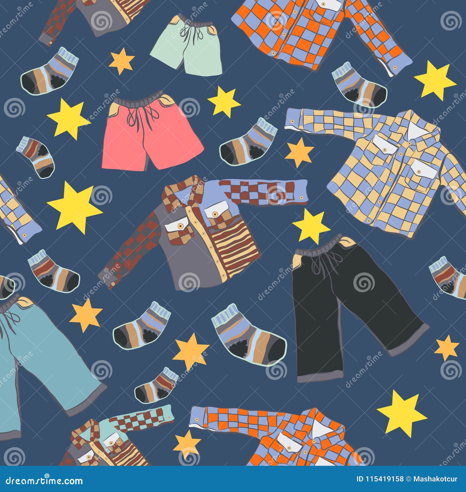 Fabric Pattern Clothes for Design Stock Vector - Illustration of ...