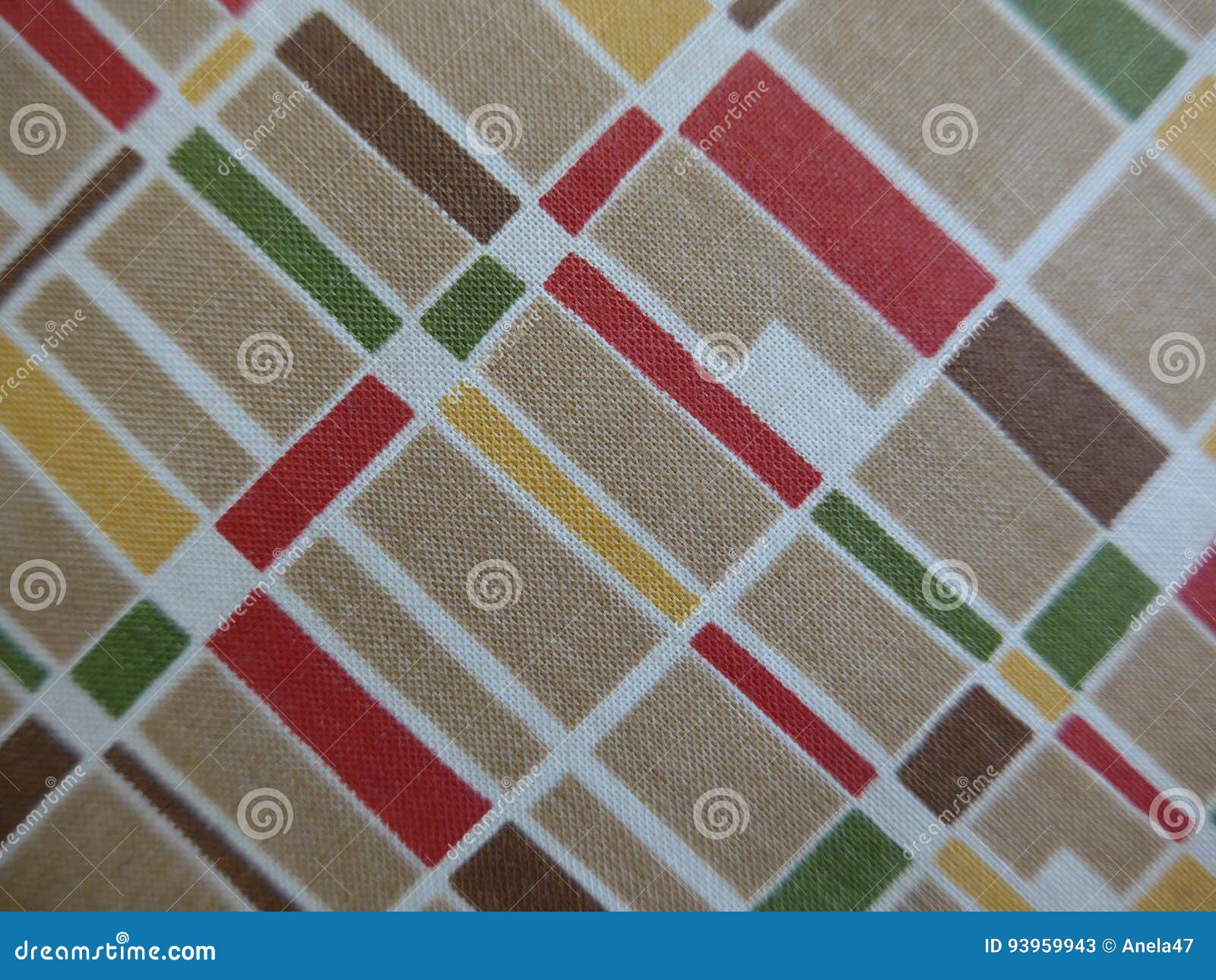 Fabric Pattern in Nostalgic Retro Style Stock Image - Image of pattern ...