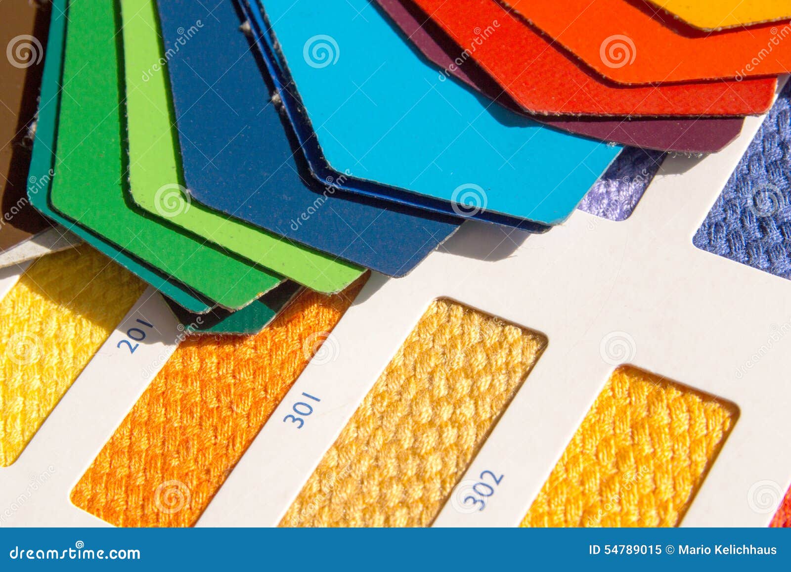 Fabric Patterns - Color Card Stock Image - Image of table, tools: 54789015