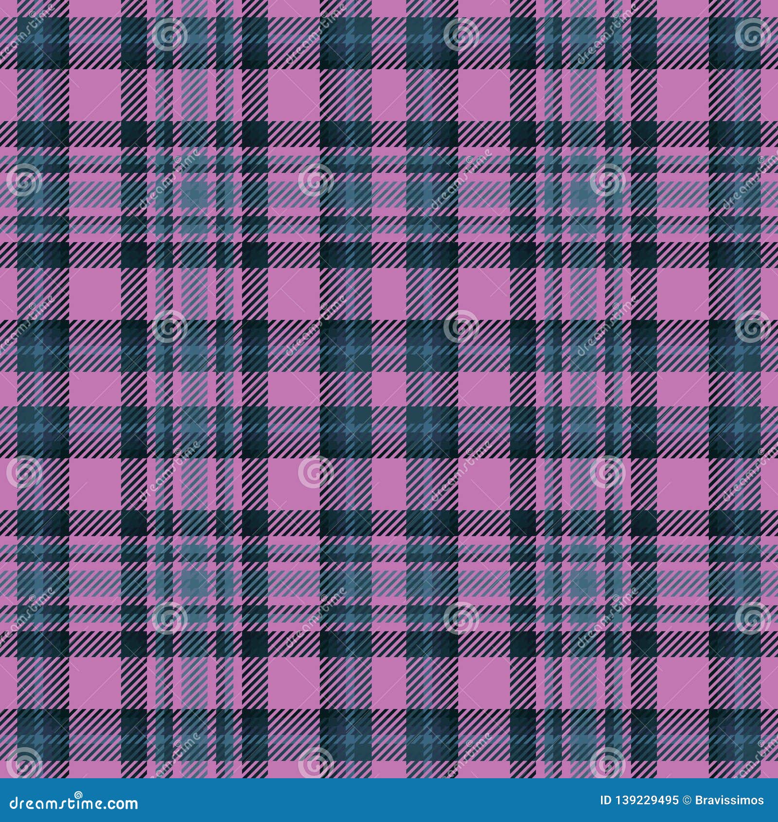 Fabric Plaid Scottish Tartan Cloth. Retro Square Stock Illustration ...