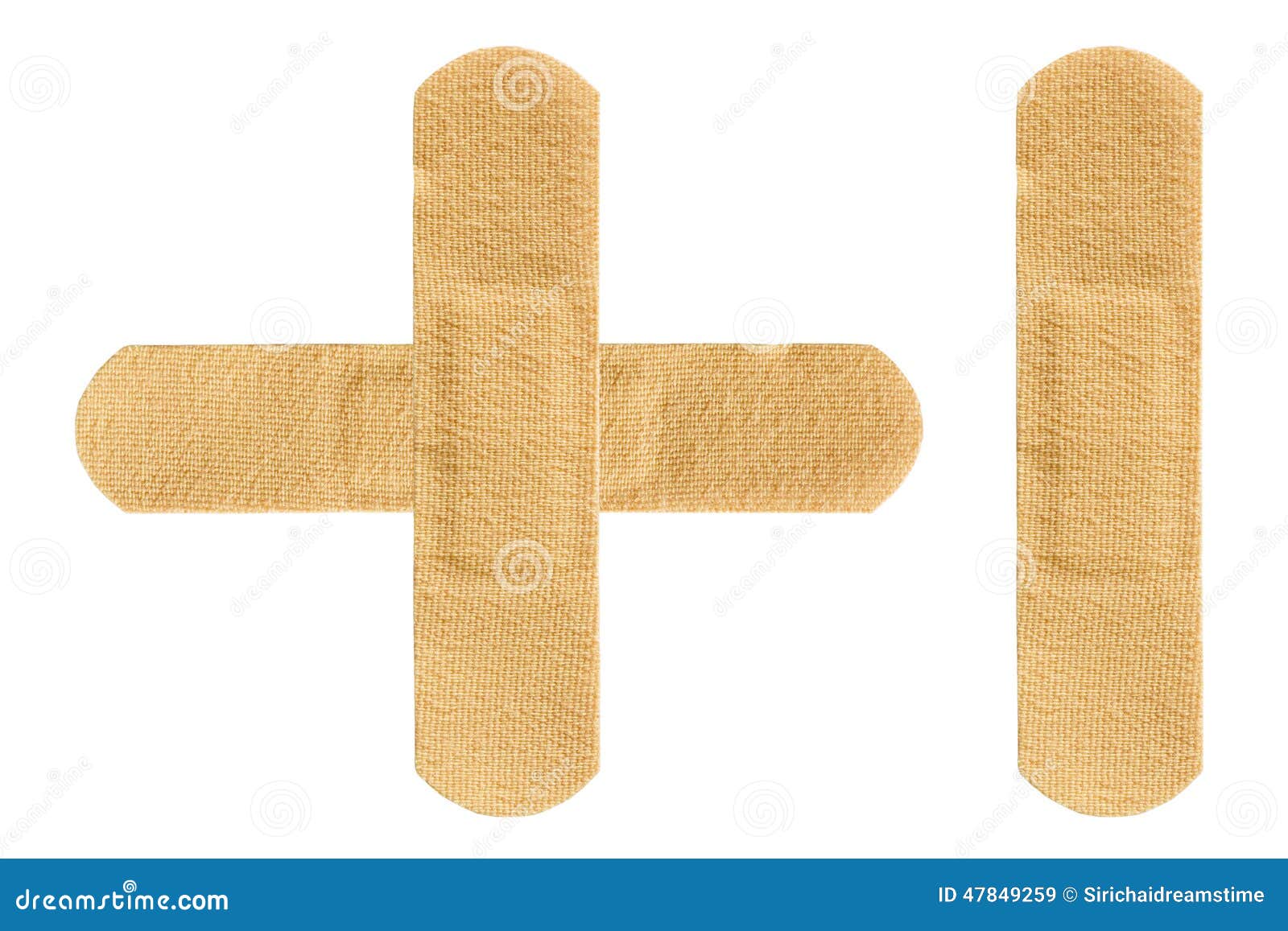Fabric Plaster on White Background Stock Image - Image of rectangle ...