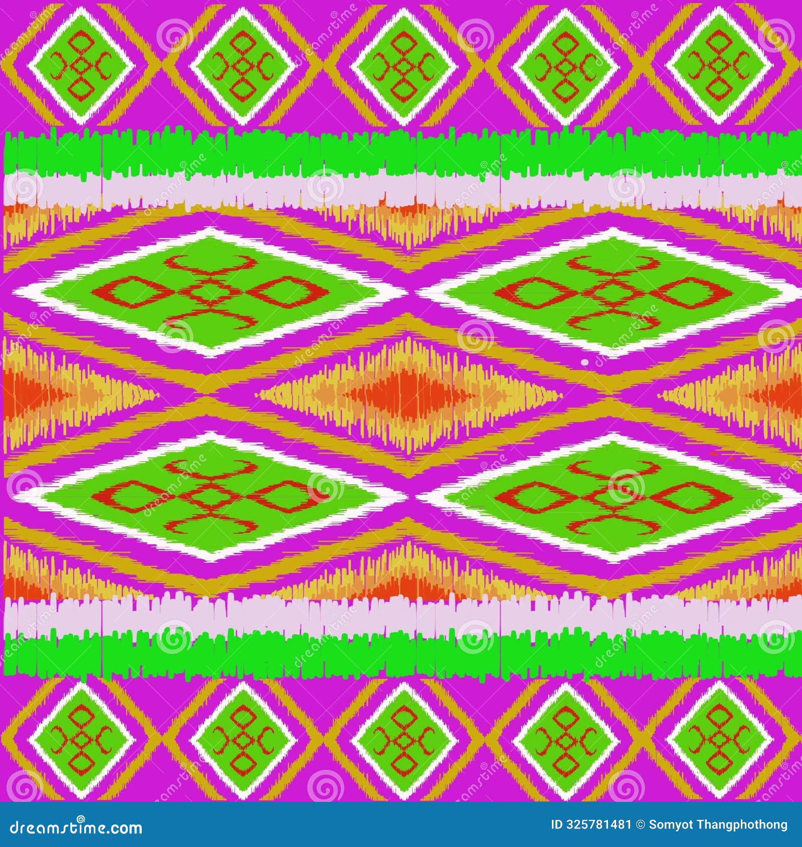 Thread Embroidery Pattern Square Color and Triangle Color Tone Stock ...