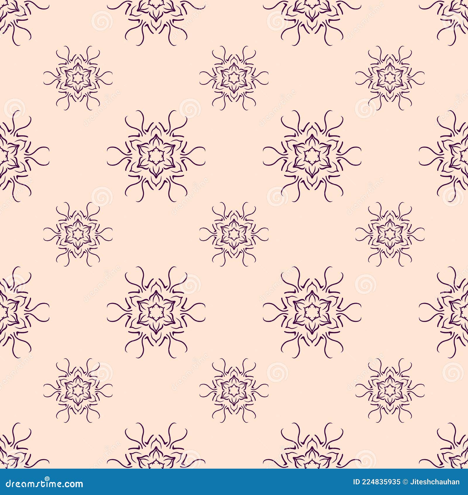 Fabric Repeat Pattern, Seamless Vector Repeat Patterns, Hand-drawn ...