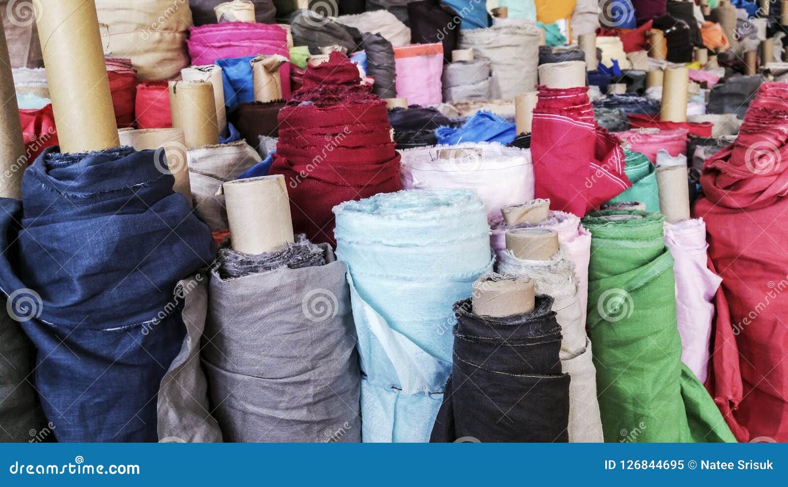 Fabric in roll background stock image. Image of colorful - 126844695