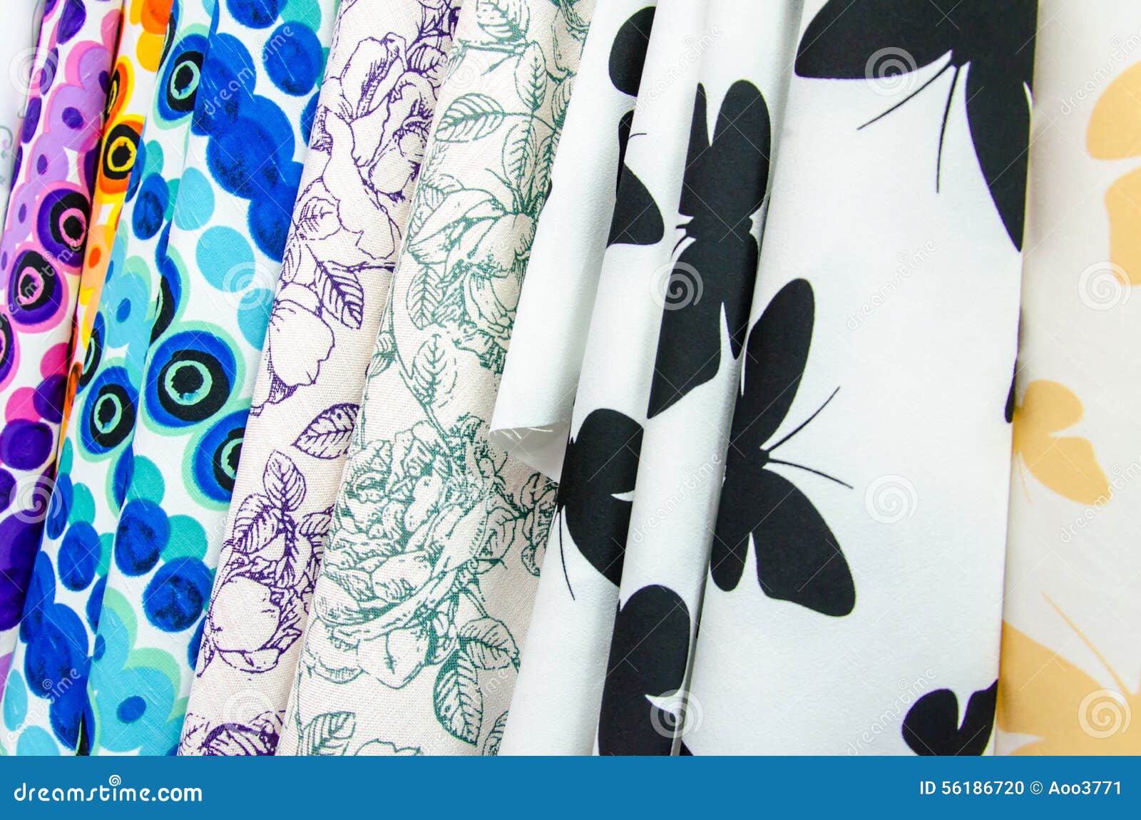 Fabric roll stock photo. Image of colorful, material - 56186720