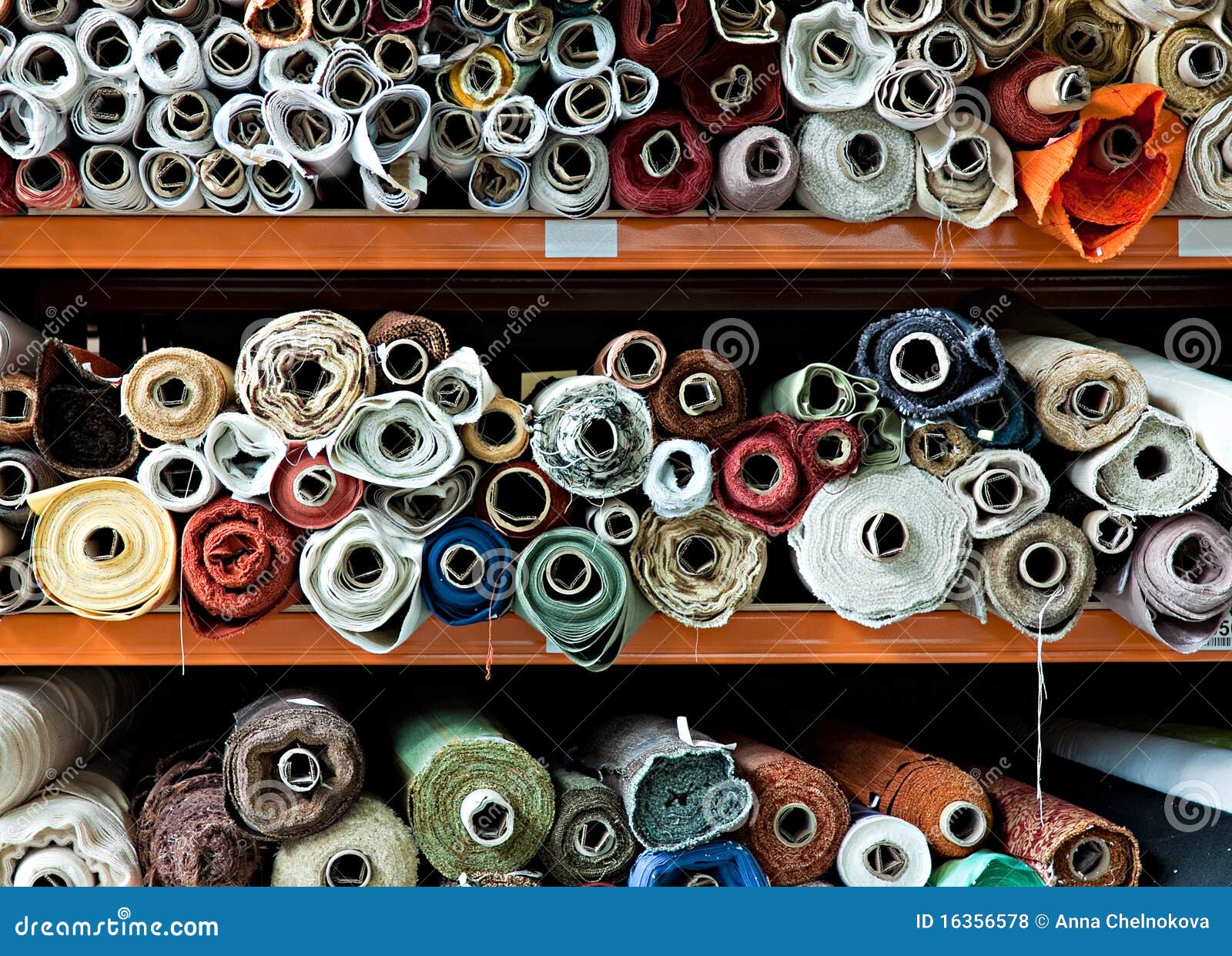 Fabric rolls. stock photo. Image of background, modern - 16356578