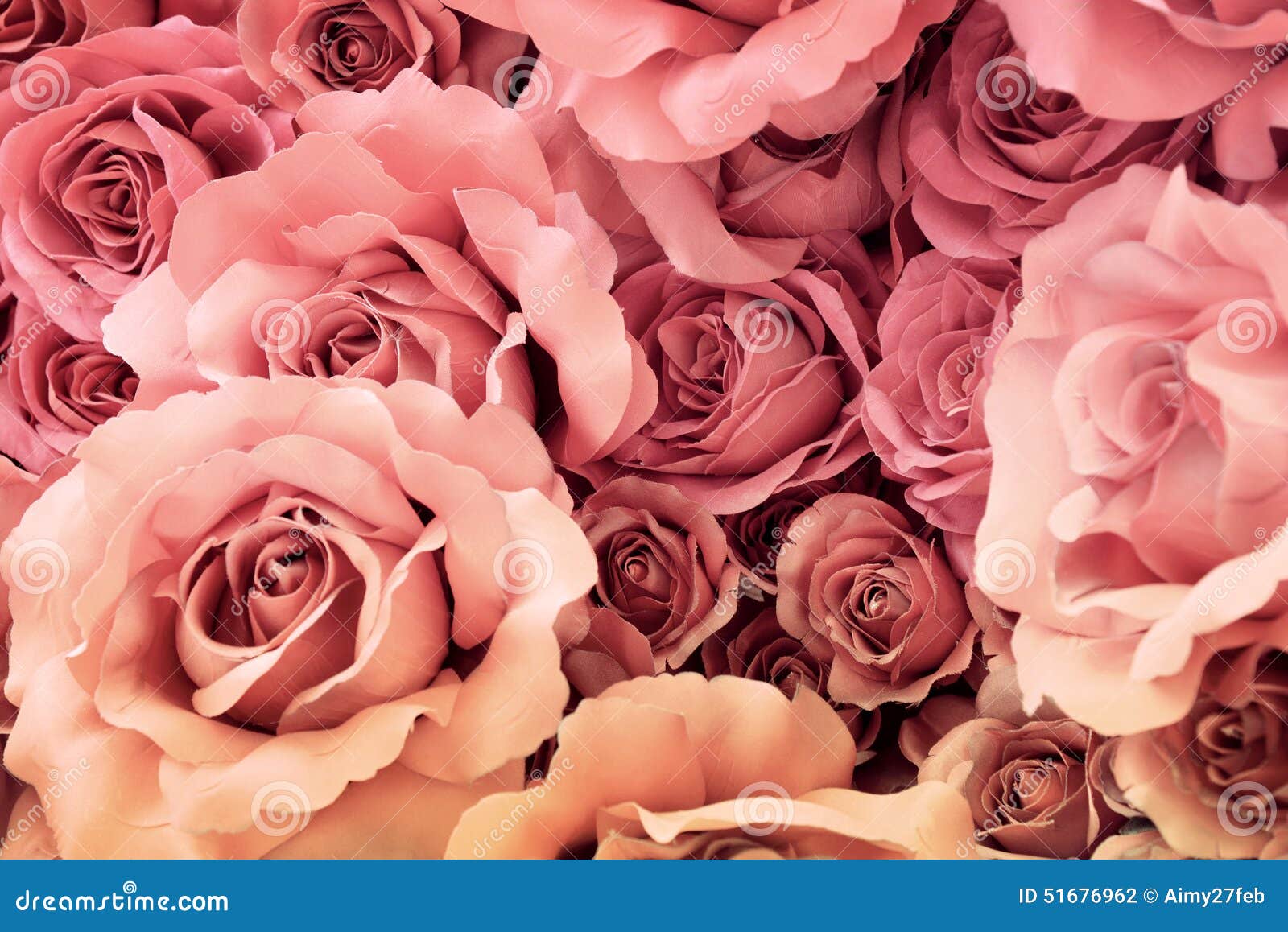 Fabric Rose Flower with Retro Filter Effect Stock Photo - Image of ages ...