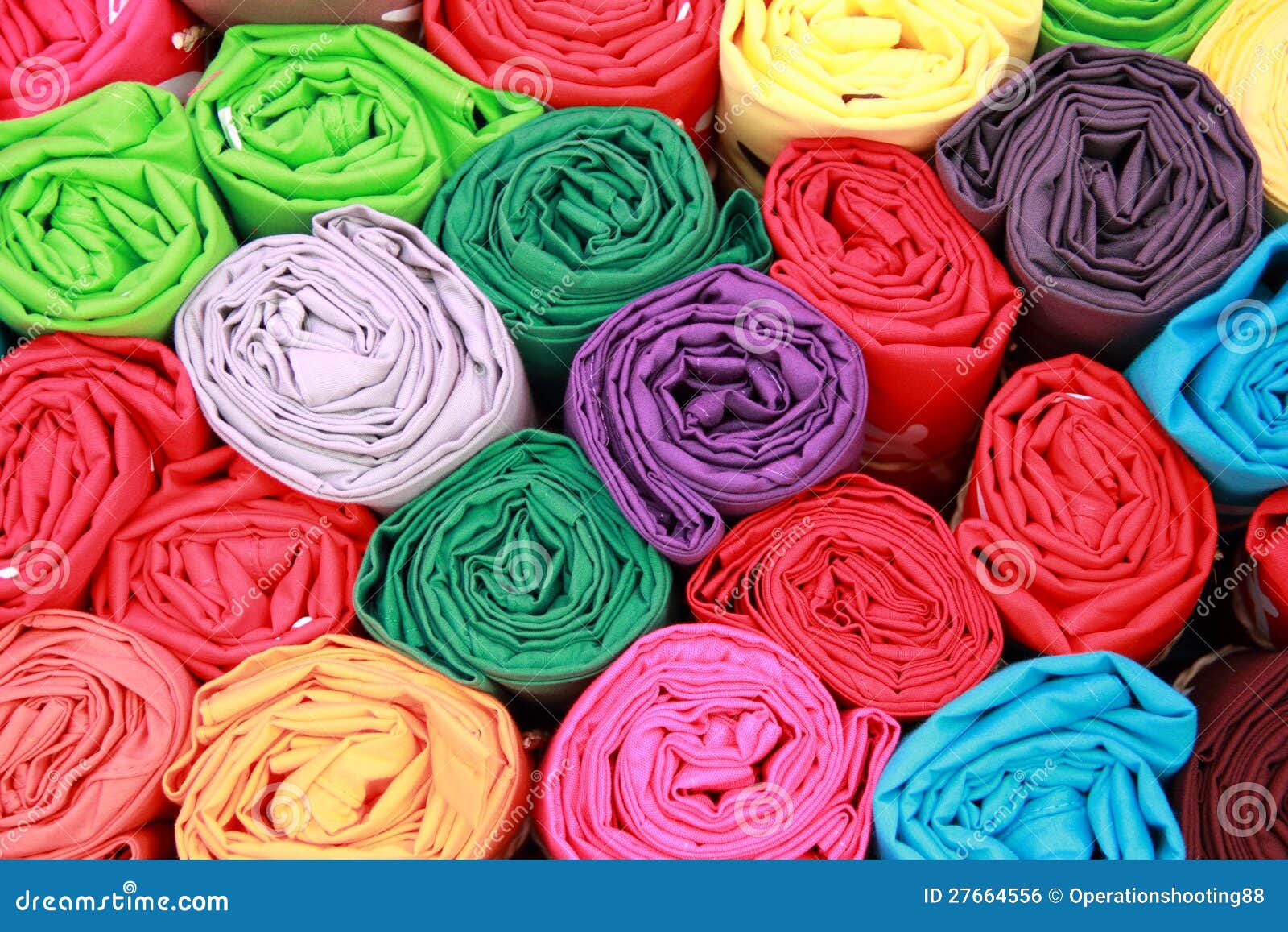 Fabric row stock photo. Image of fashion, pink, cotton - 27664556