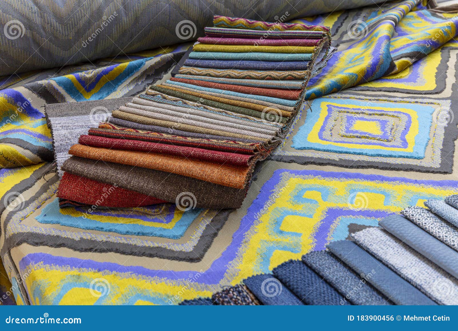 Fabric Sampler. Textile Samples Color Chart. Background Pantone Color ...