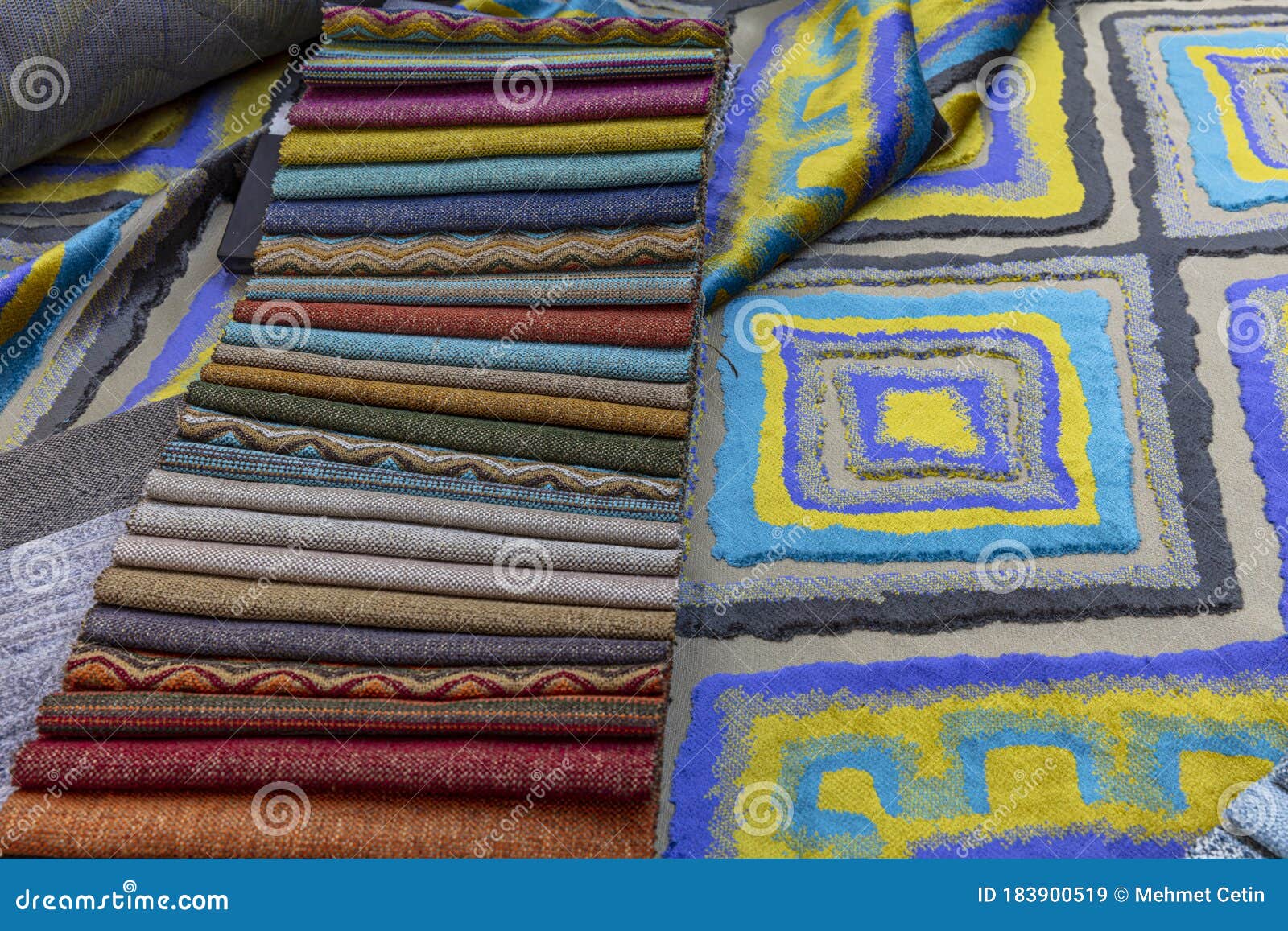 Fabric Sampler. Textile Samples Color Chart. Background Pantone Color ...