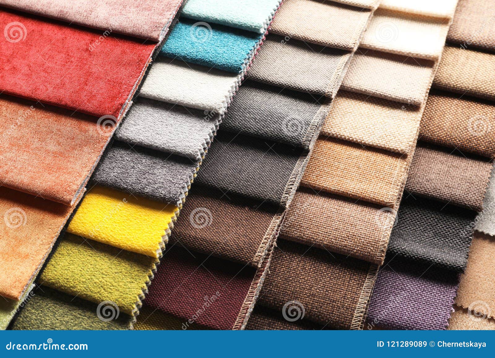 Fabric Samples of Different Colors for Interior Design Stock Image ...