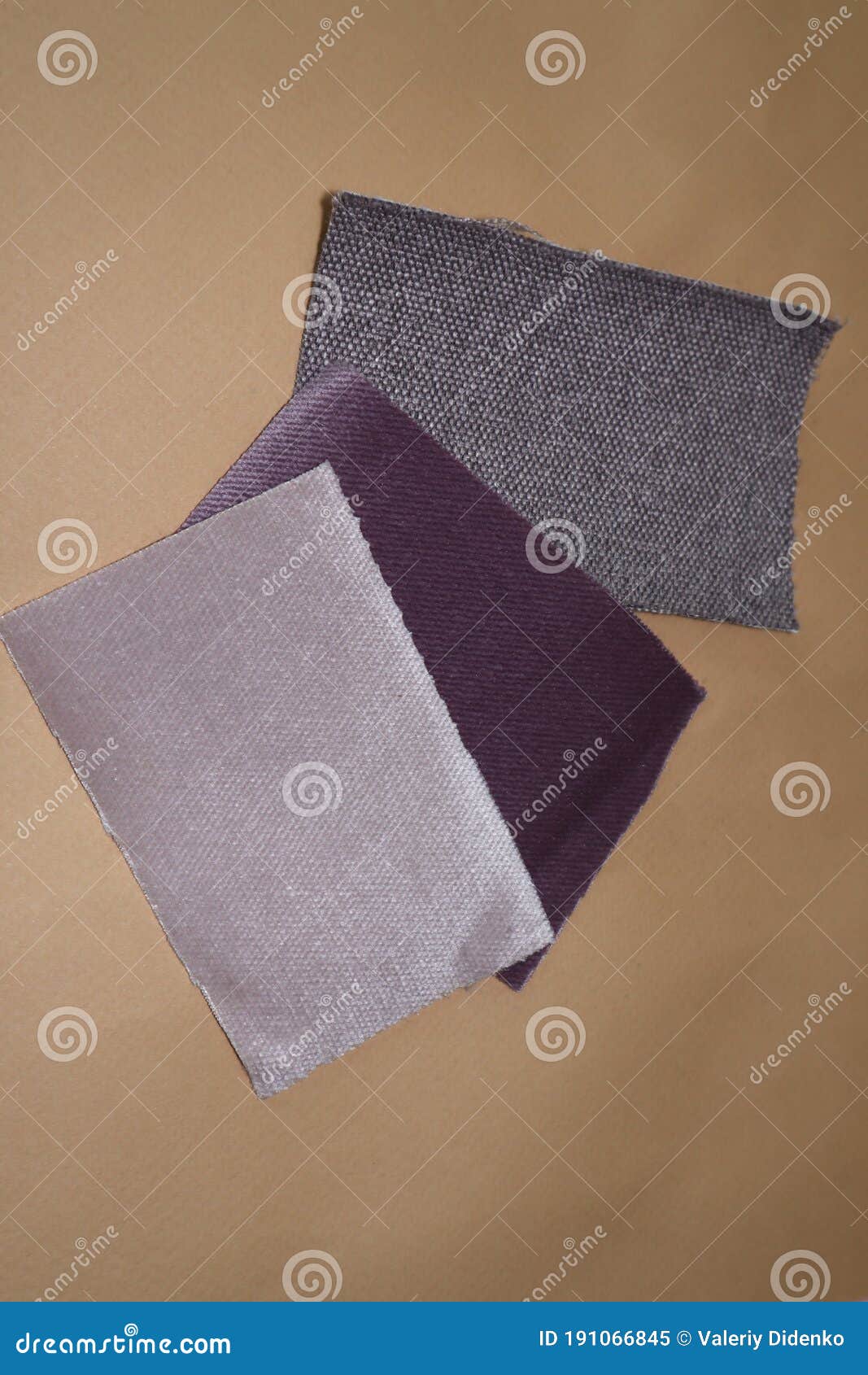 Fabric Samples on Paper Background Stock Image - Image of craft, brown ...