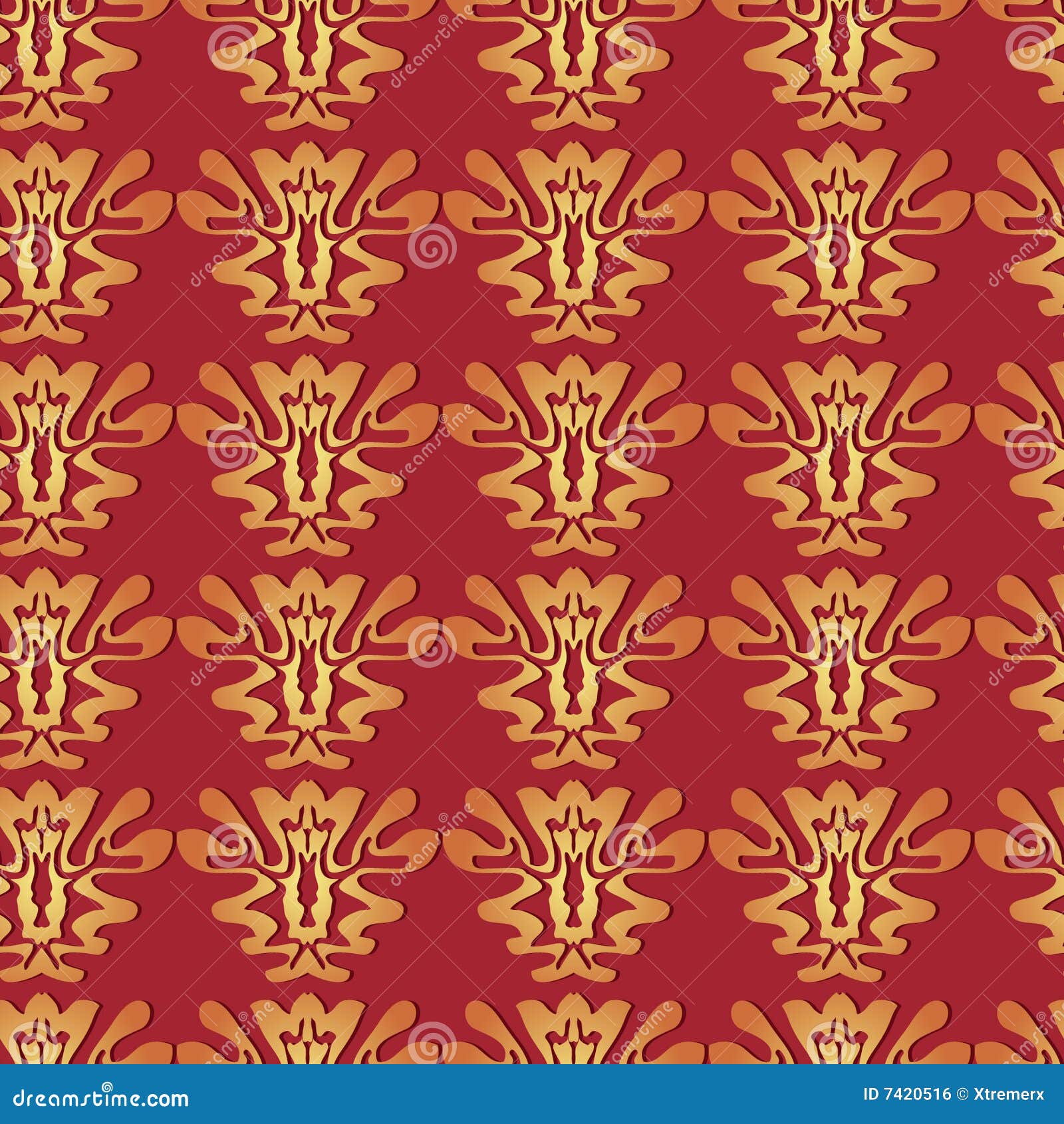 Fabric seamless pattern. stock vector. Illustration of damask - 7420516