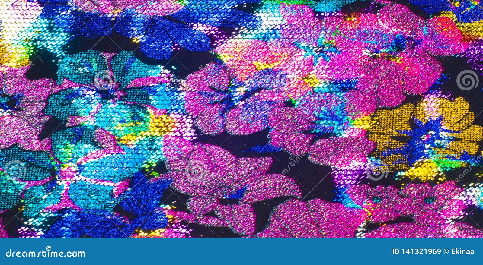 Fabric Silk Texture, Abstract Flowers Stock Image - Image of colors ...