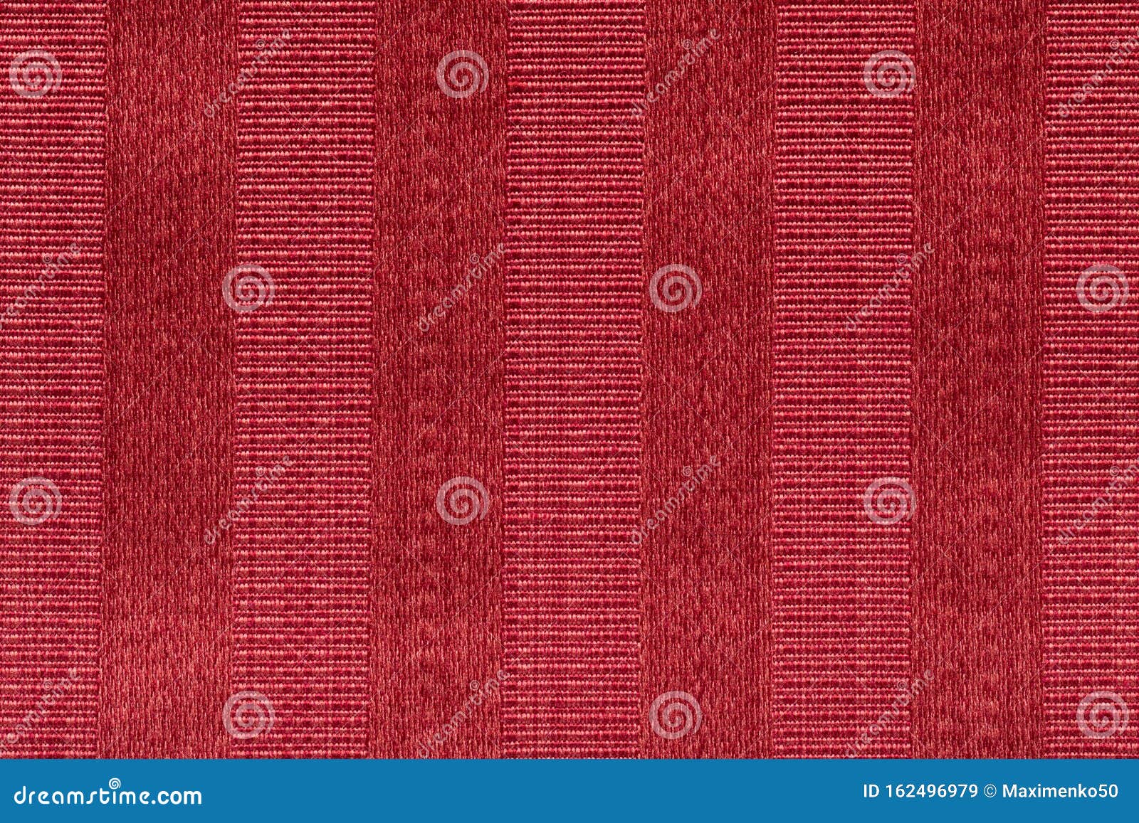 Fabric Striped Background. Red Fiber Texture Polyester Close-up. Fine ...