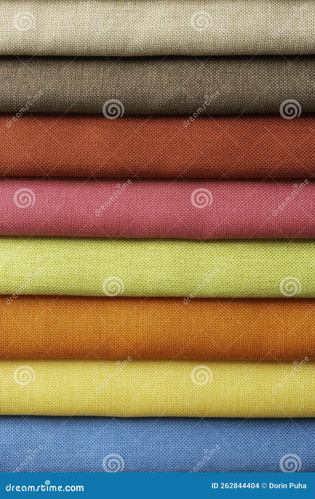 Fabric Swatch with Bright Vivid Colors, Close Up Stock Photo - Image of ...