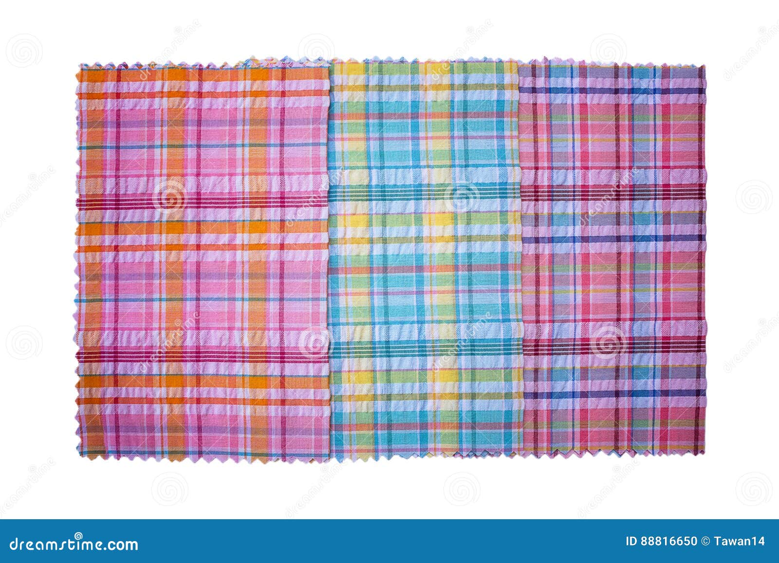 Fabric Swath stock photo. Image of plaid, pink, orange - 88816650