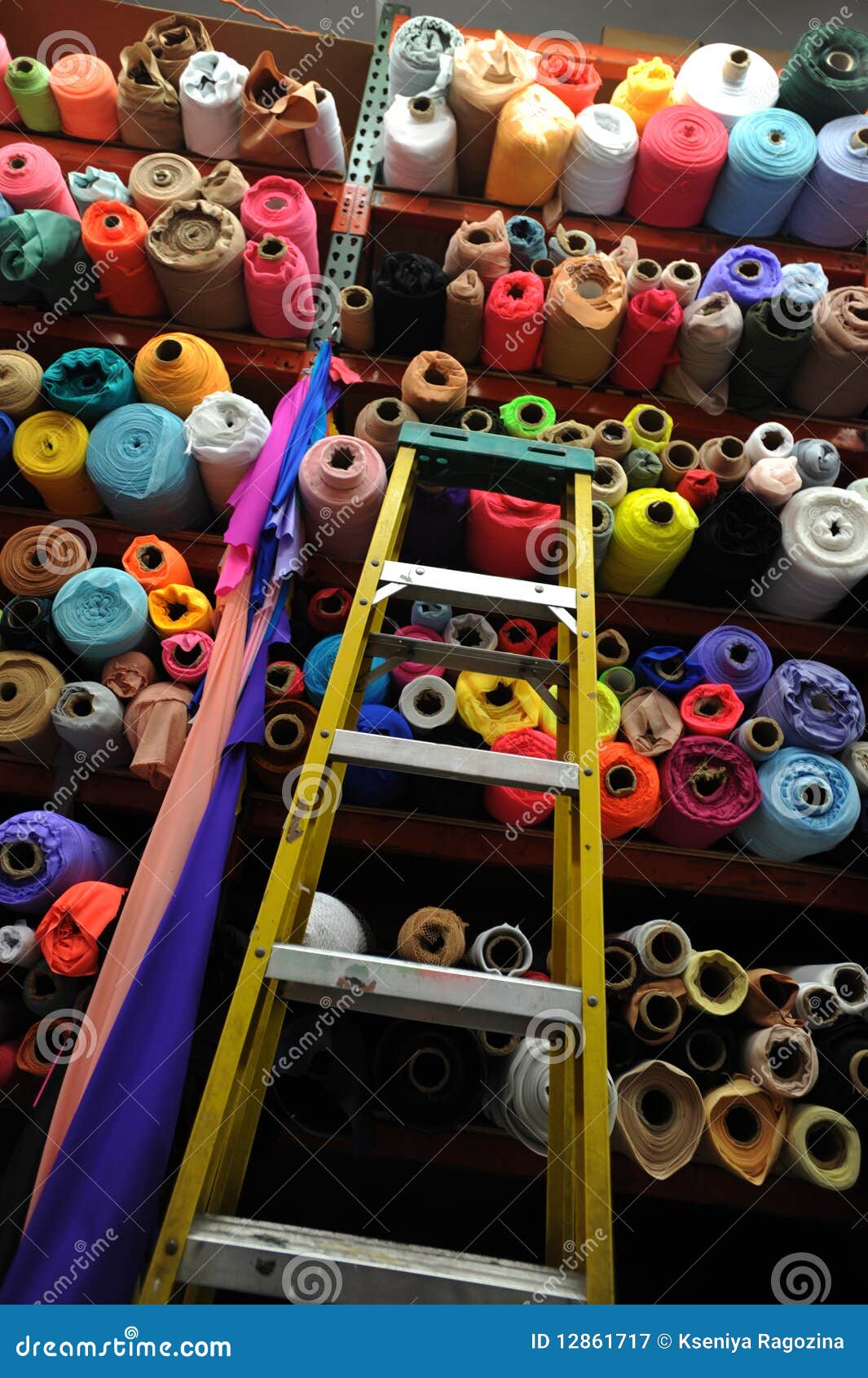 Fabric textile rolls stock image. Image of fabric, store - 12861717