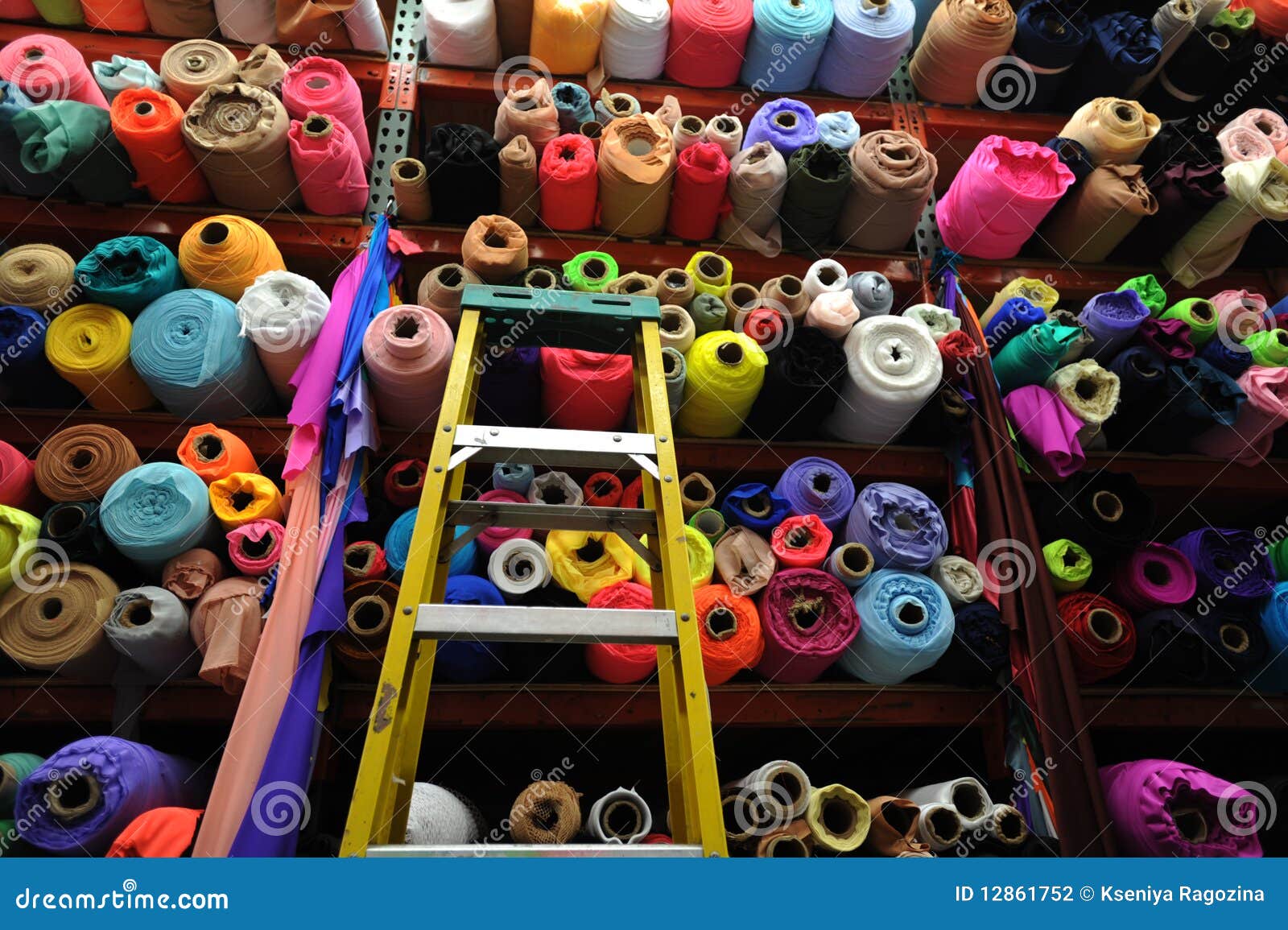 Fabric textile rolls stock photo. Image of goods, cloth - 12861752