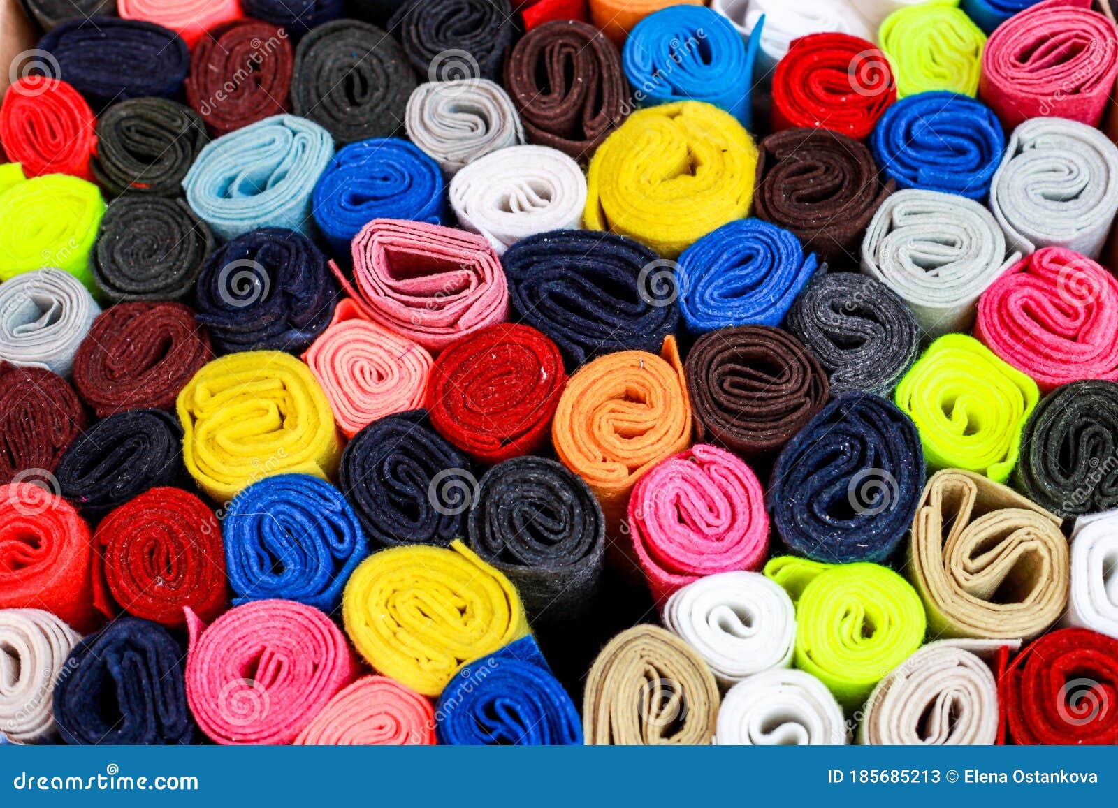 Fabric textile rolls stock image. Image of material - 185685213