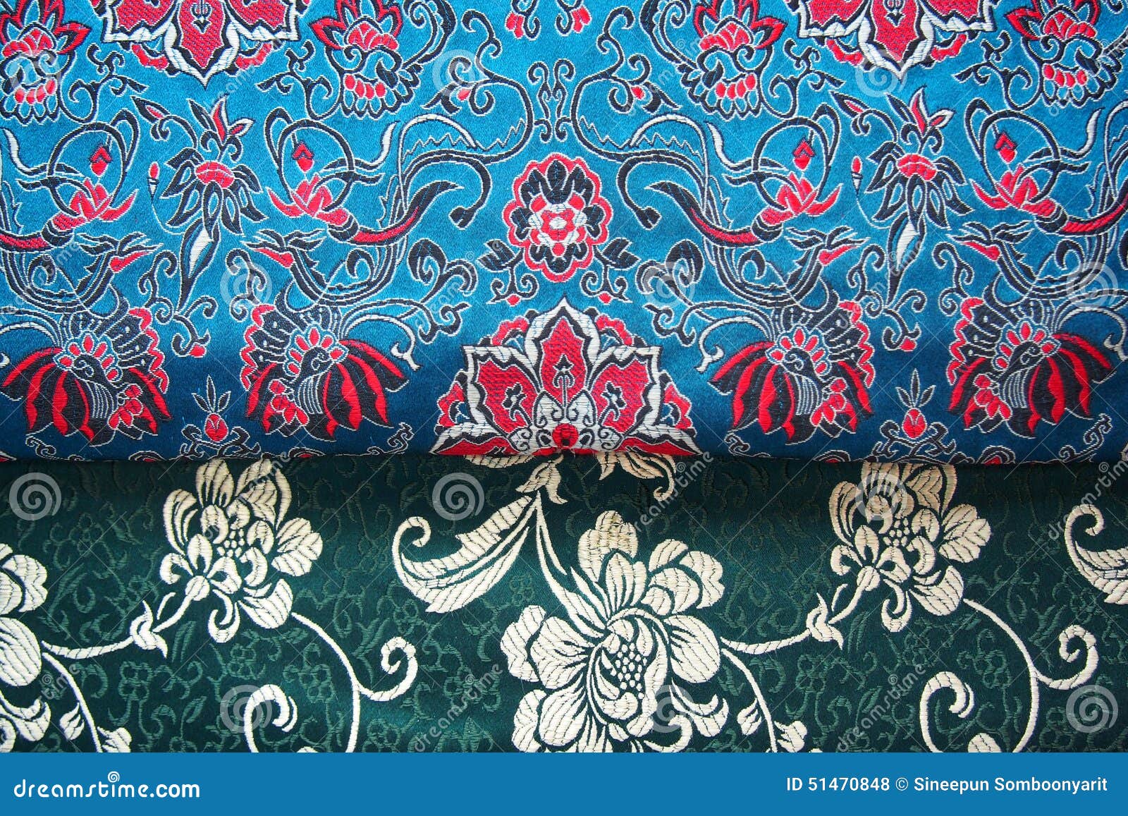 Fabric Texture with Asian Pattern Stock Photo - Image of pattern ...