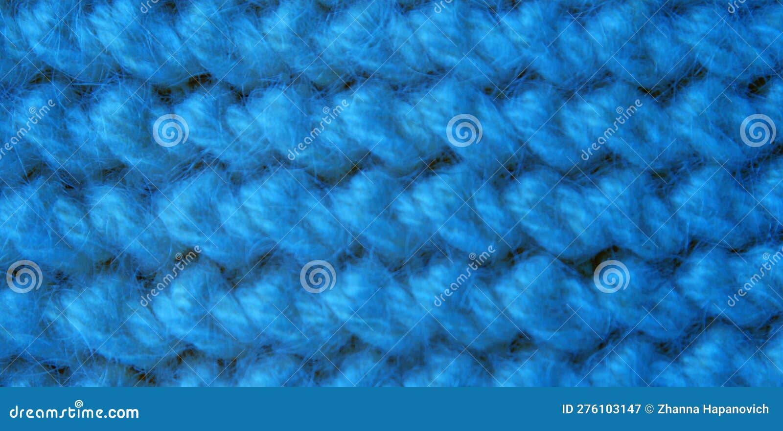 Fabric Texture of a Blue Wool Sweater with a Pattern. Self Made Stock ...