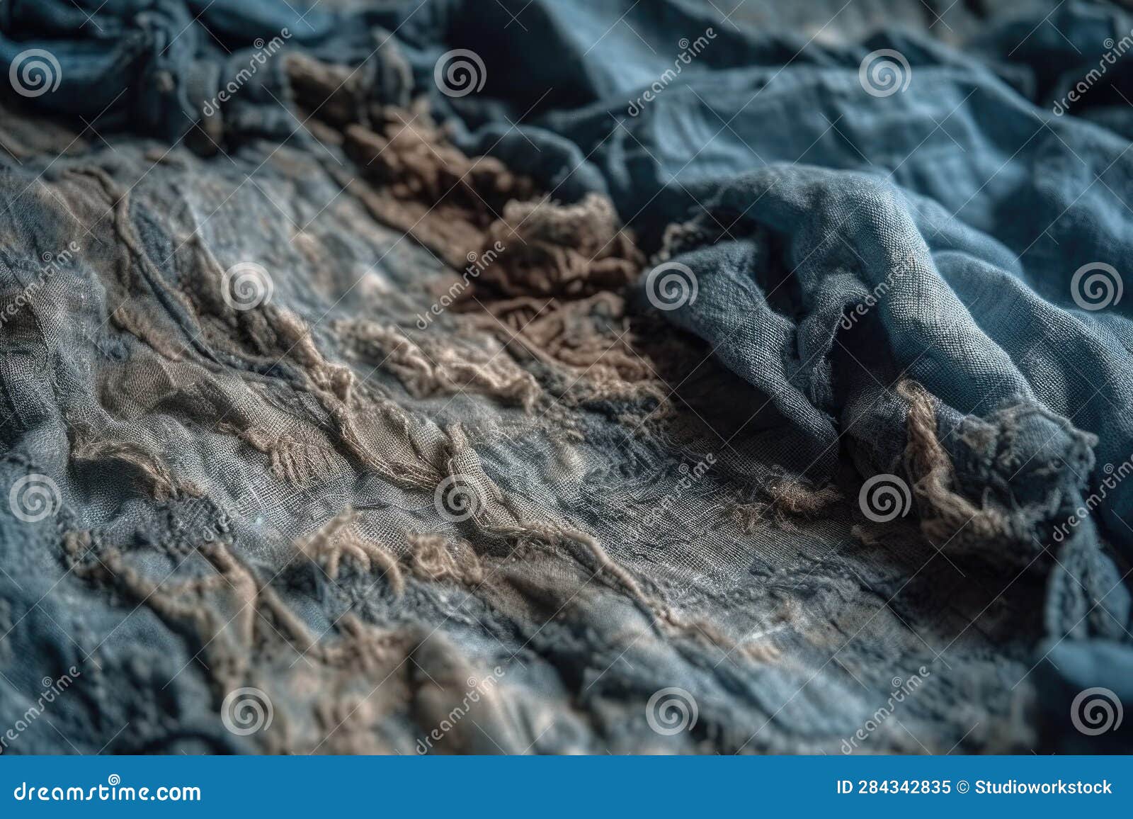 Fabric Texture Close-up, with the Fabric Frayed and Tattered Stock ...