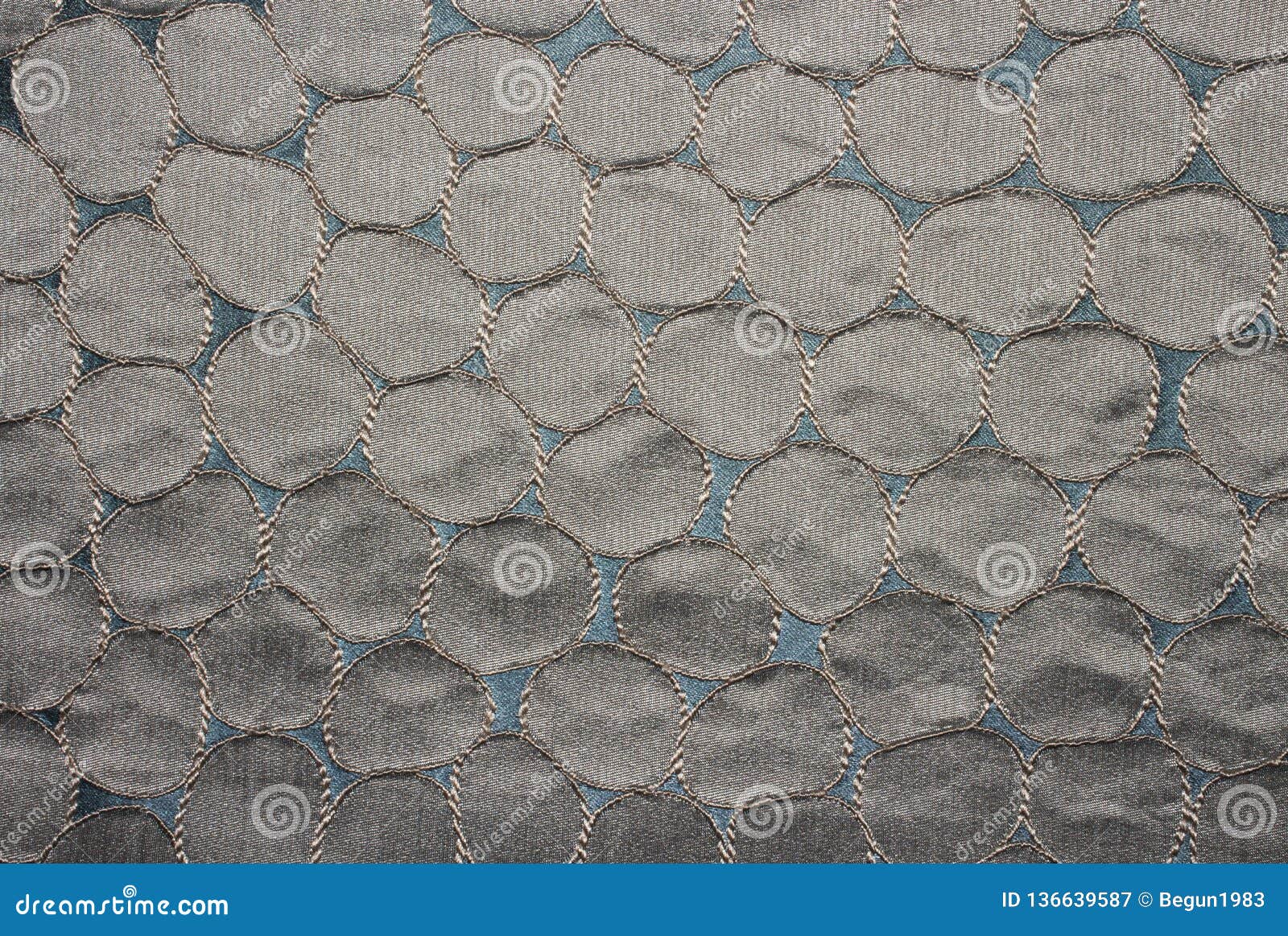 Fabric Texture Embroidered with Round Silk Patterns. Stock Image ...