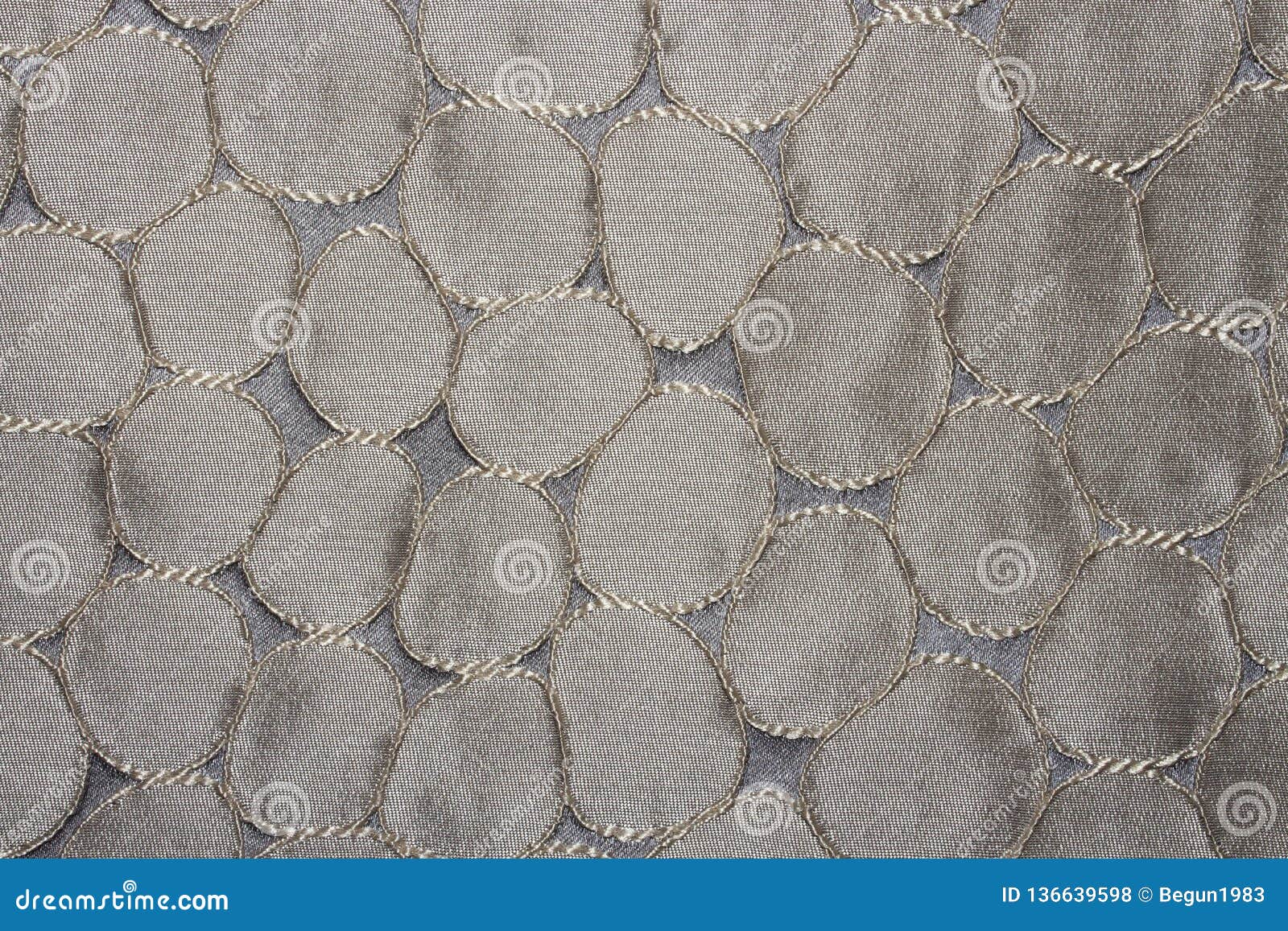 Fabric Texture Embroidered with Round Silk Patterns. Stock Photo ...
