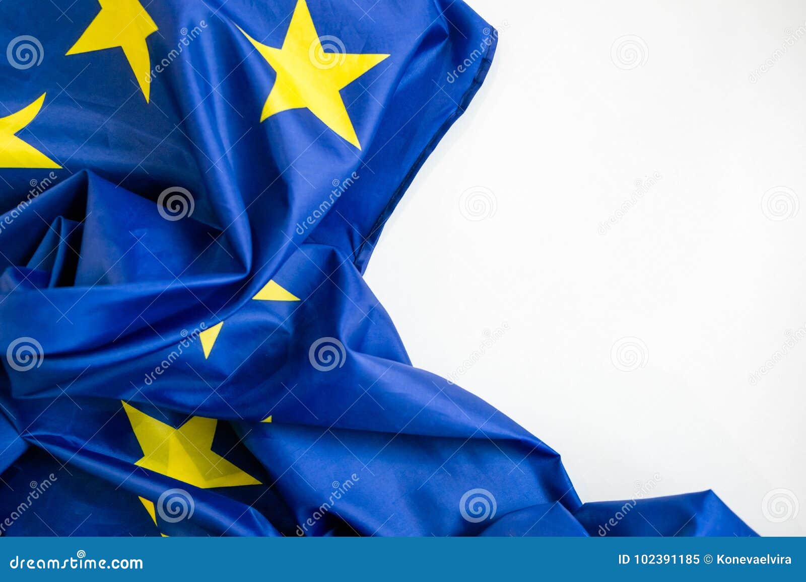 Fabric Texture Flag of European Union Stock Image - Image of national ...