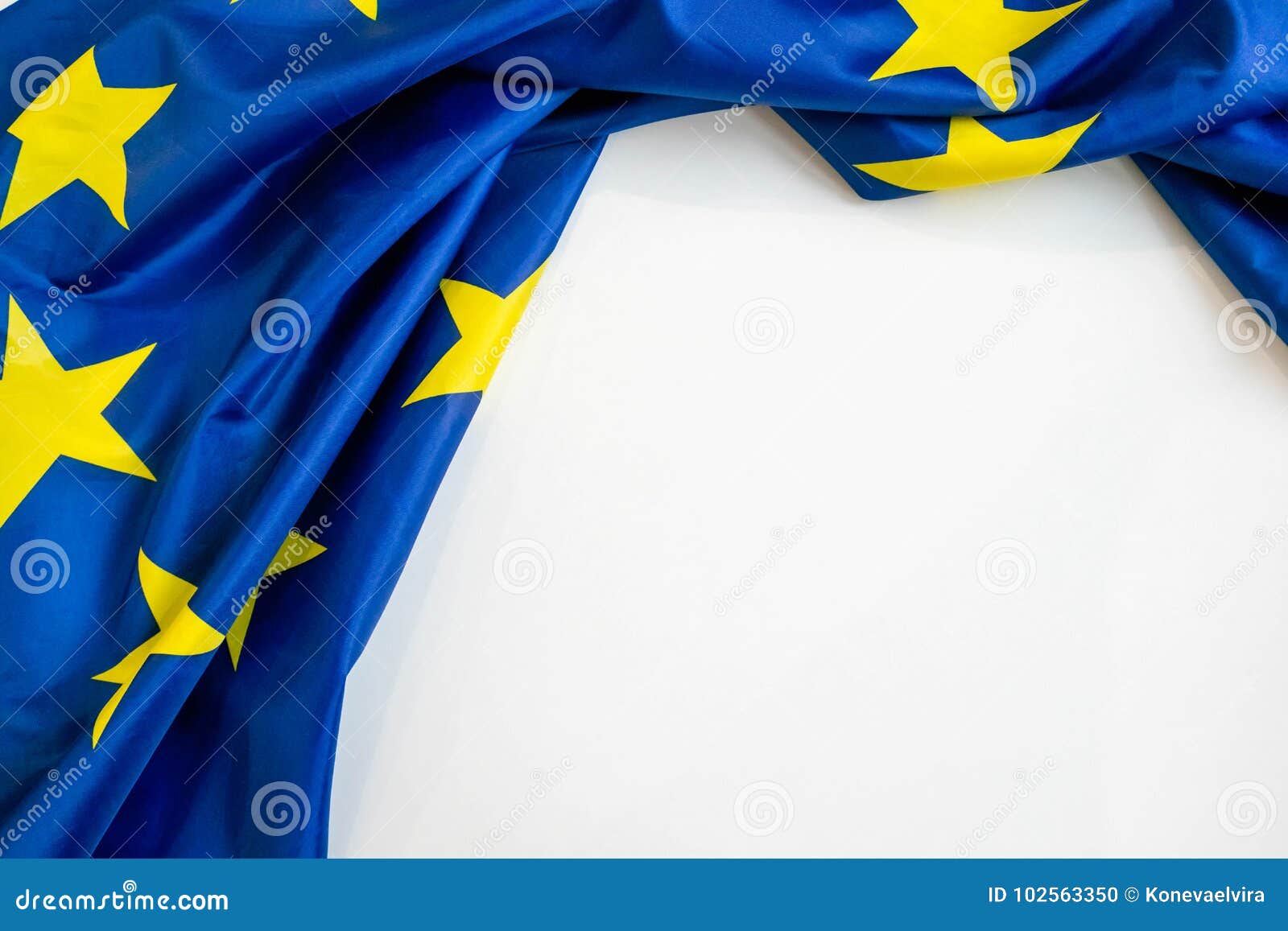 Fabric Texture Flag of European Union Stock Photo - Image of flying ...