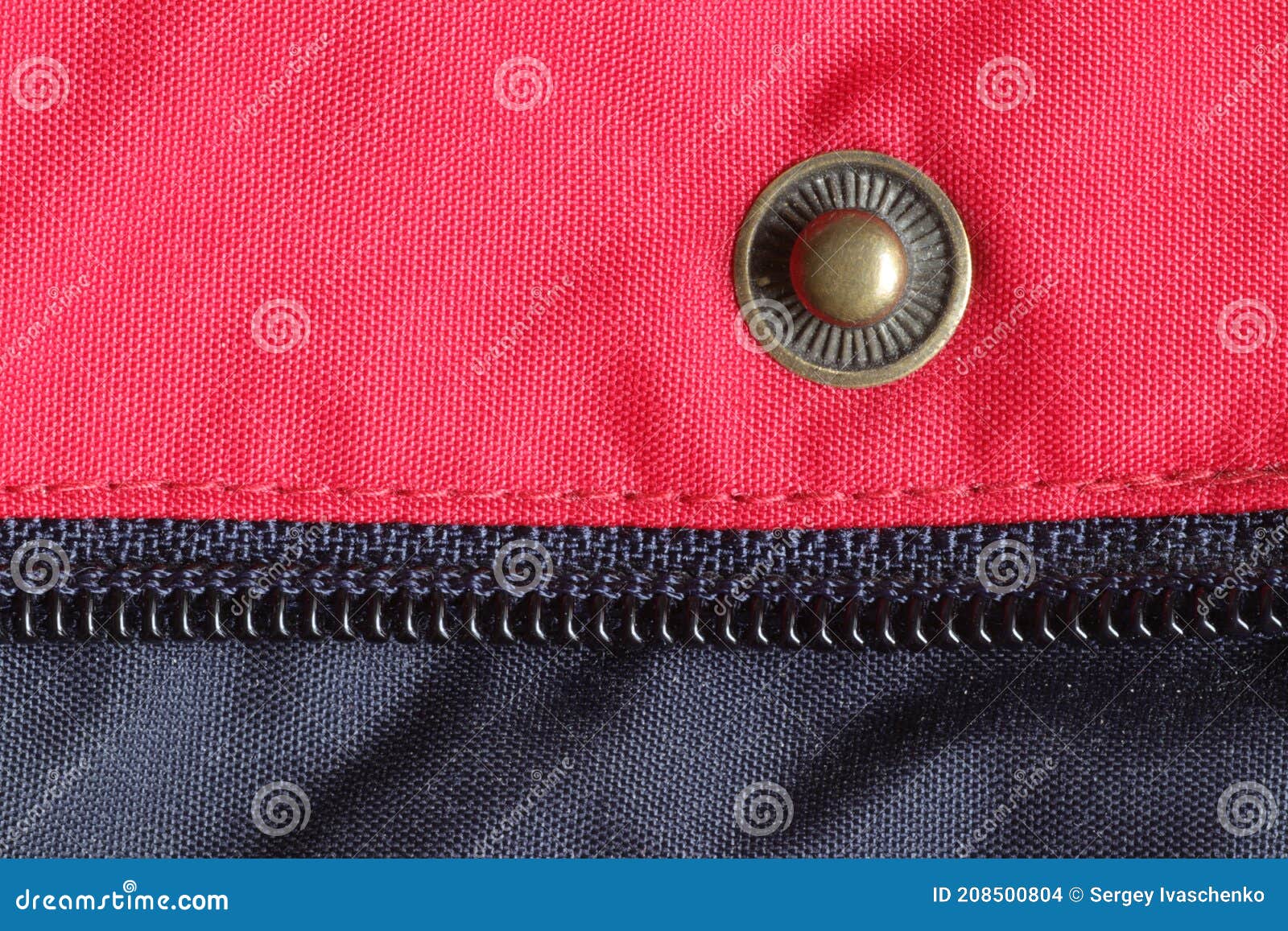 Cloth texture with clasp. stock photo. Image of clasp - 208500804