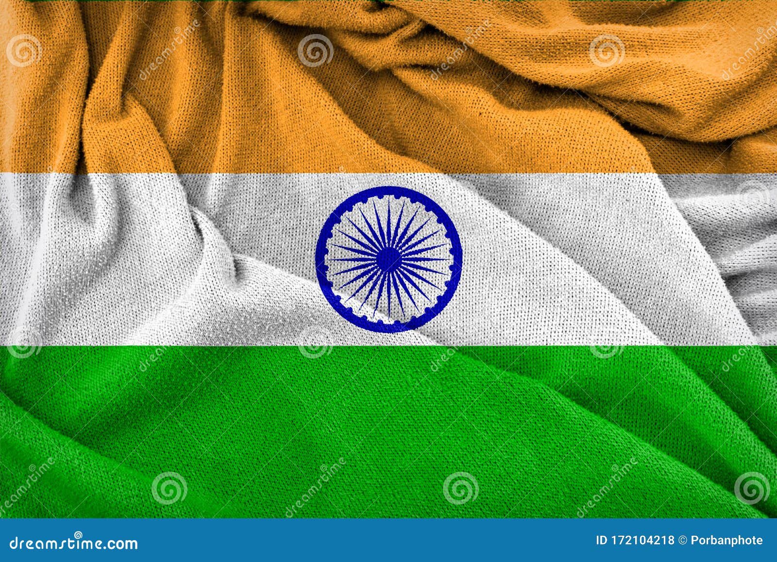 Fabric Texture of India Flag Stock Photo - Image of grunge, canvas ...