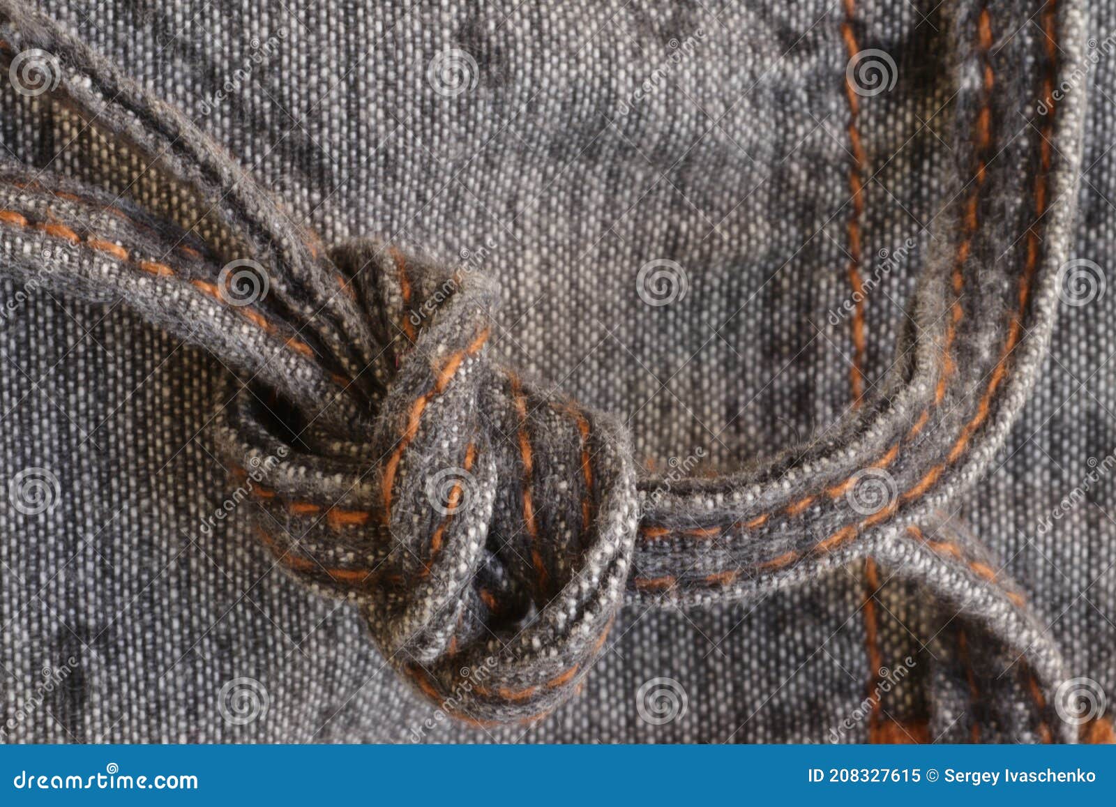 Fabric Texture with a Knot. Stock Image - Image of textile, pattern ...