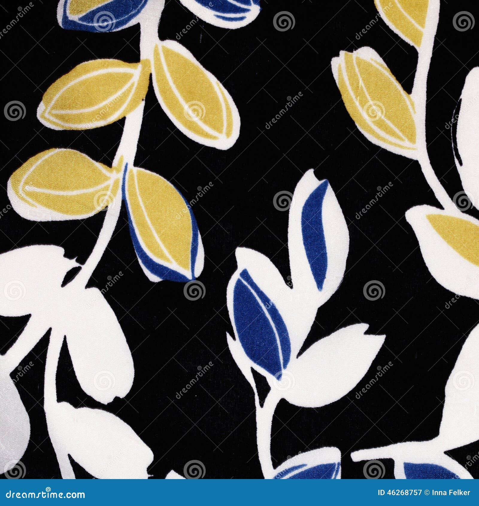 Fabric Texture with Leaves Pattern As Background Stock Image - Image of ...