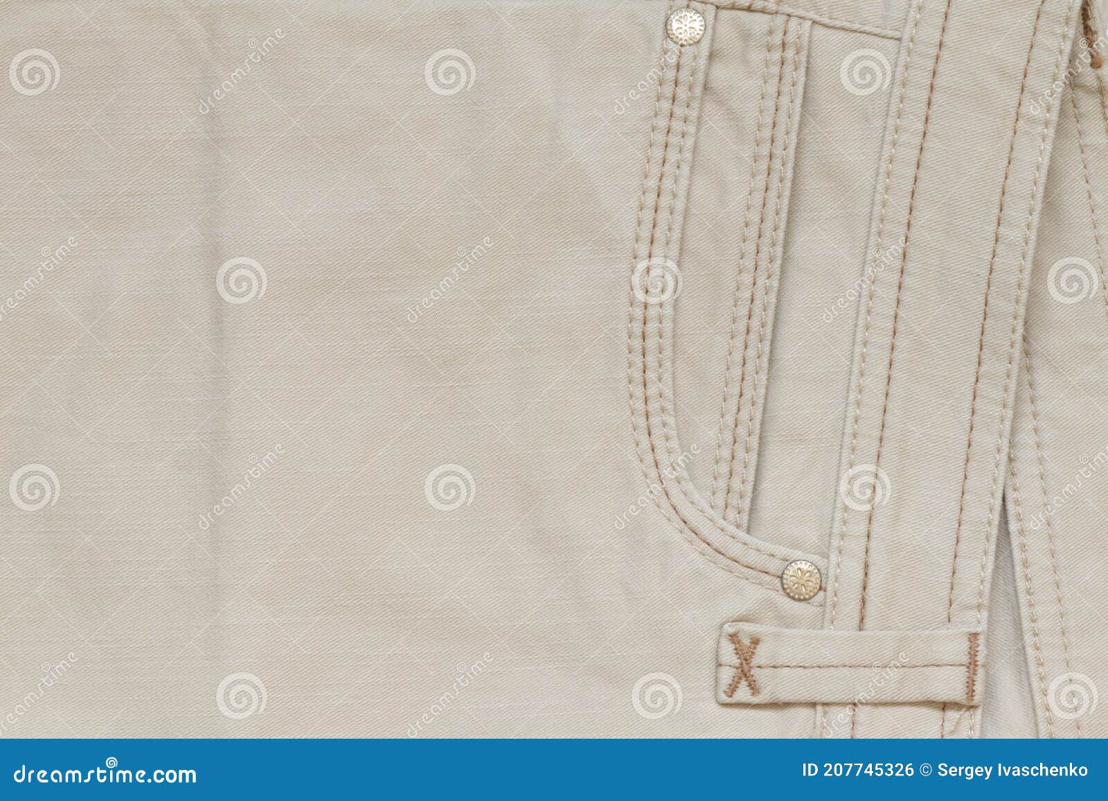 Fabric Texture with Pocket. Stock Photo - Image of jean, fabric: 207745326