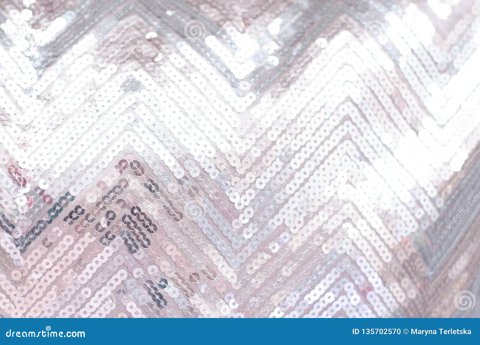 Fabric Texture with Shimmering Silver Sequins Stock Photo - Image of ...
