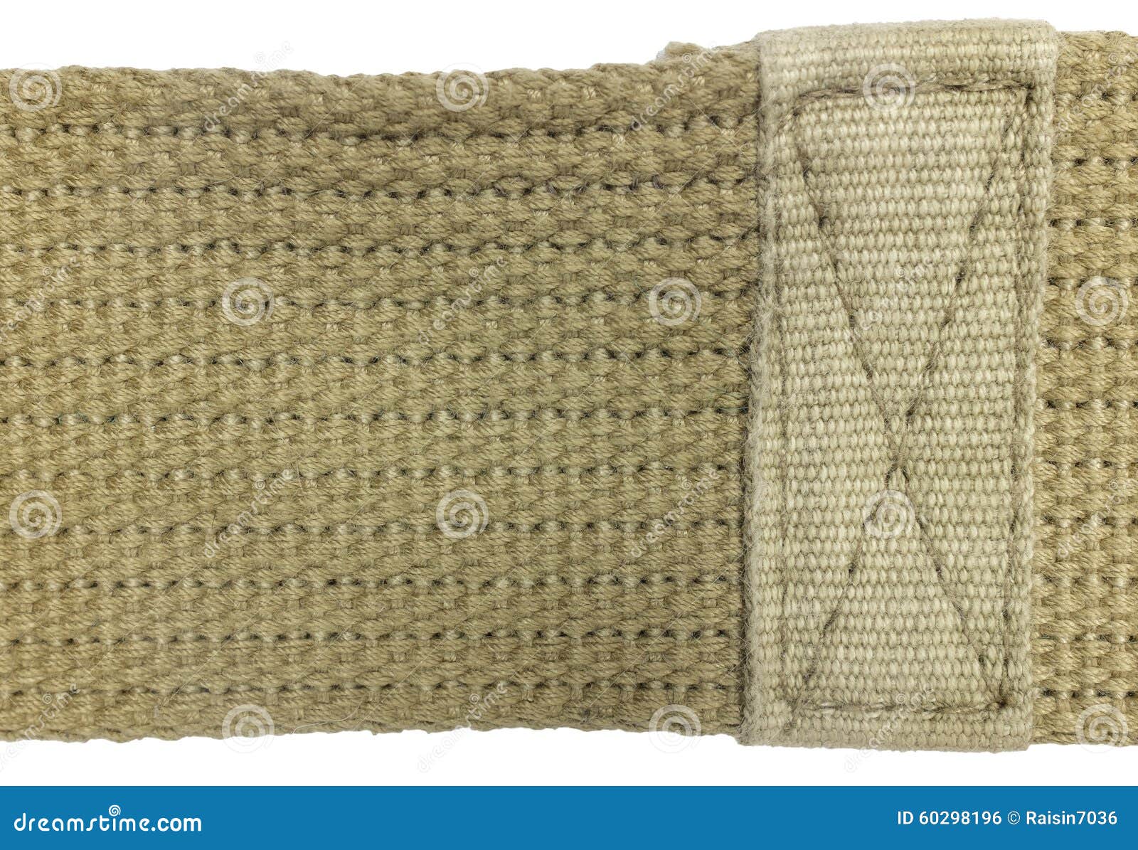 Fabric Texture and Stitch Line on Isolated Background. Stock Photo ...