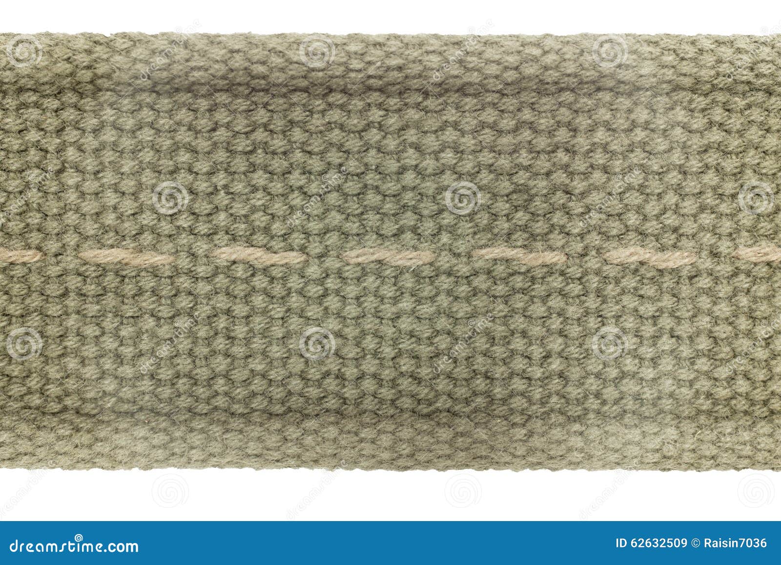 Fabric Texture and Stitch Line on Isolated Background. Stock Image ...
