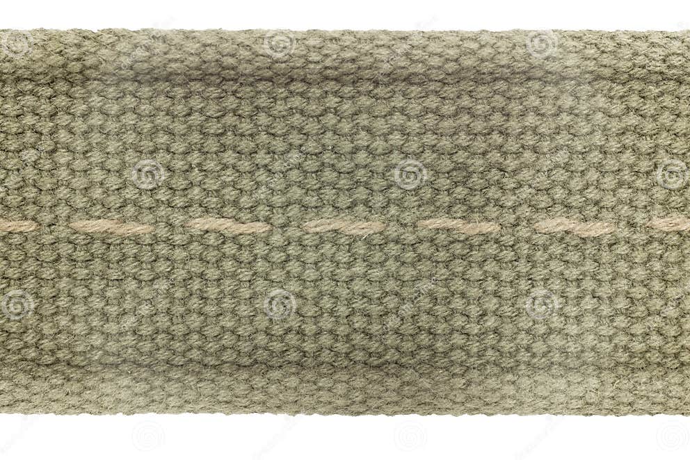 Fabric Texture and Stitch Line on Isolated Background. Stock Image ...