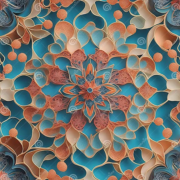 Fabric textures of mandala stock illustration. Illustration of pastel ...