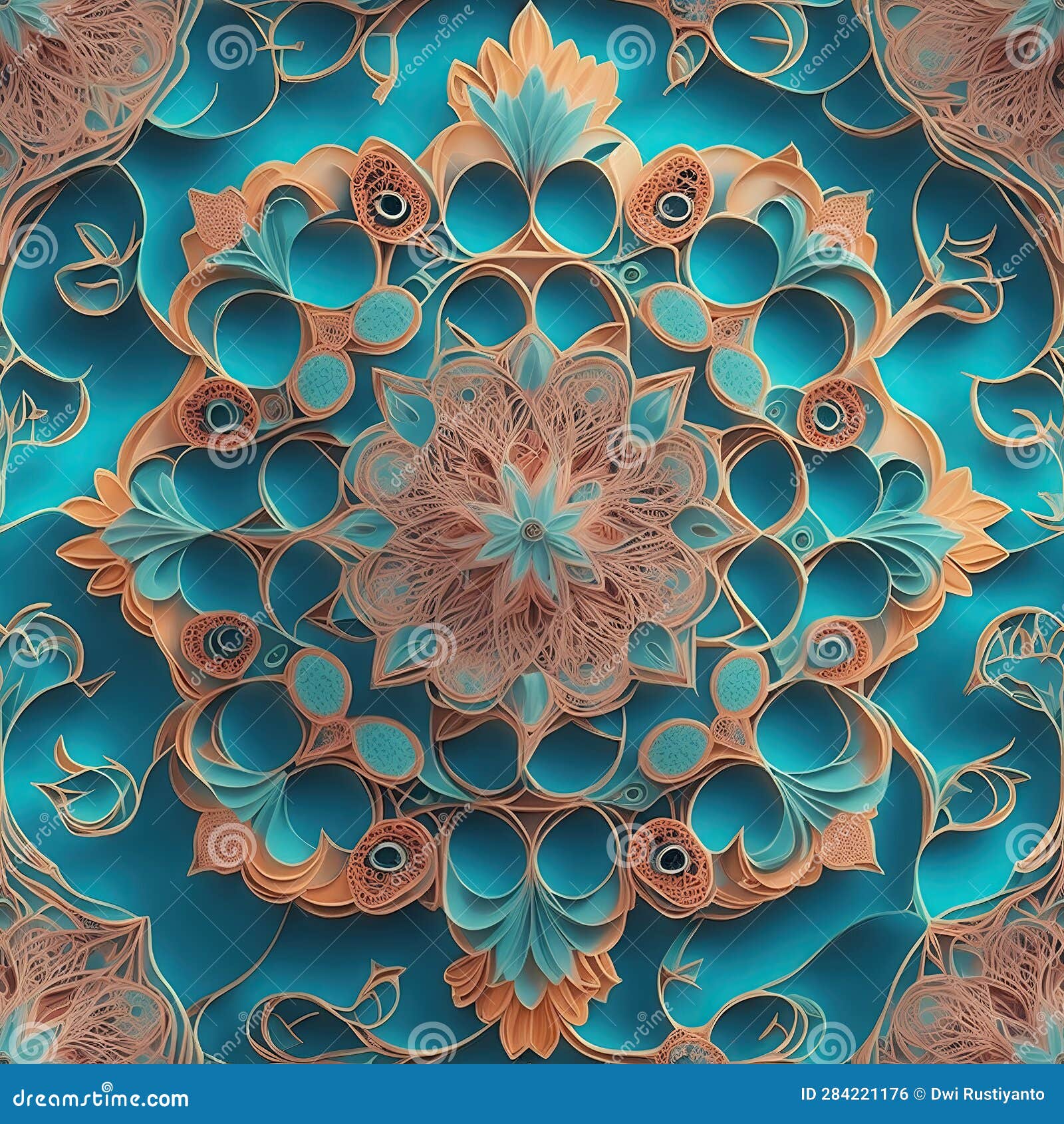 Fabric textures of mandala stock illustration. Illustration of pastel ...