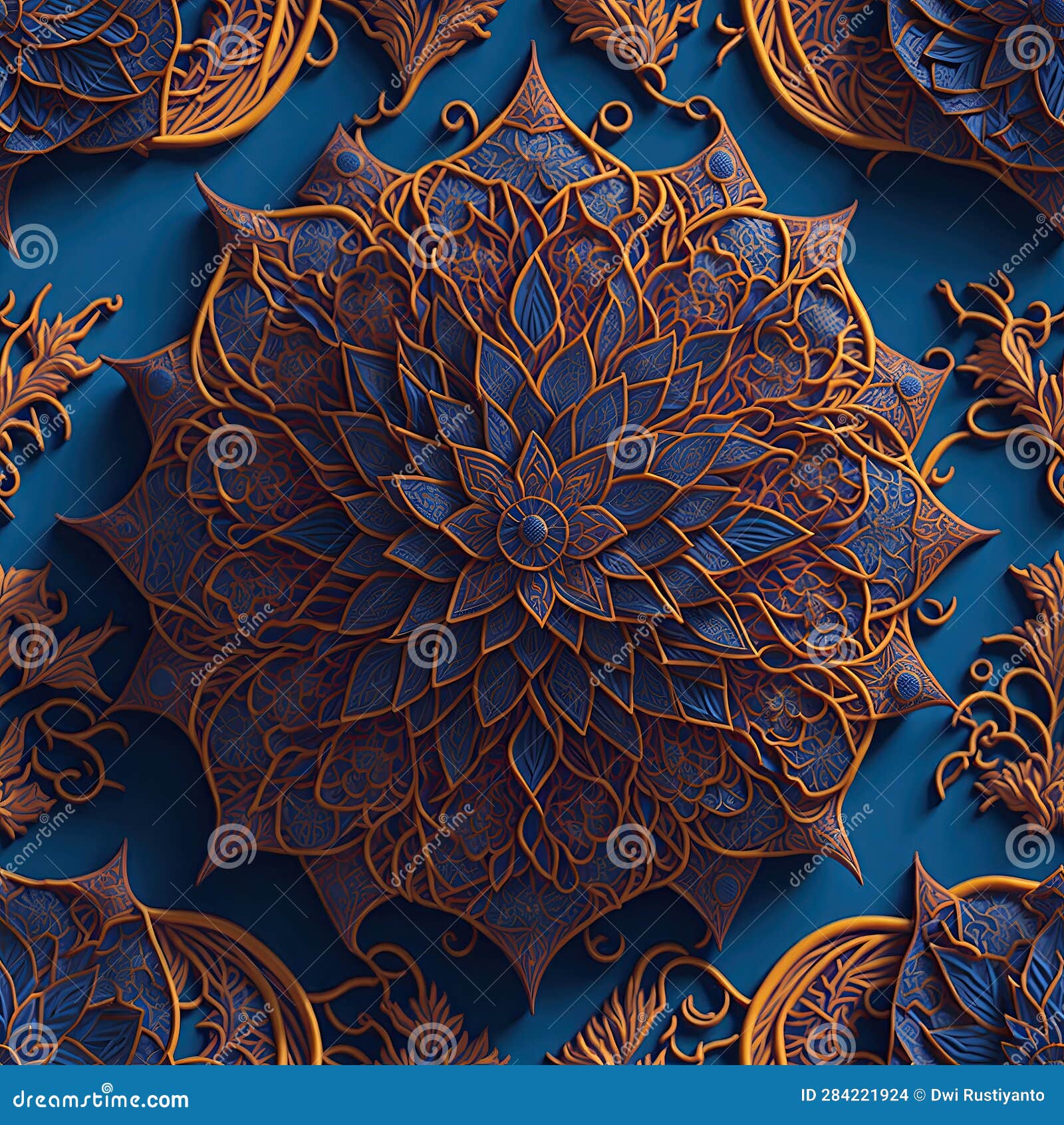 Fabric textures of mandala stock illustration. Illustration of islamic ...
