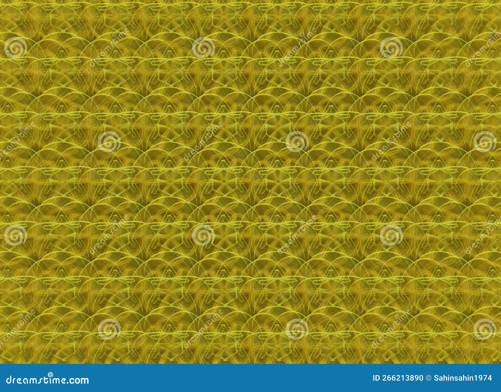 Fabric and Tile Pattern with Different Types of Shapes in Gold Color ...