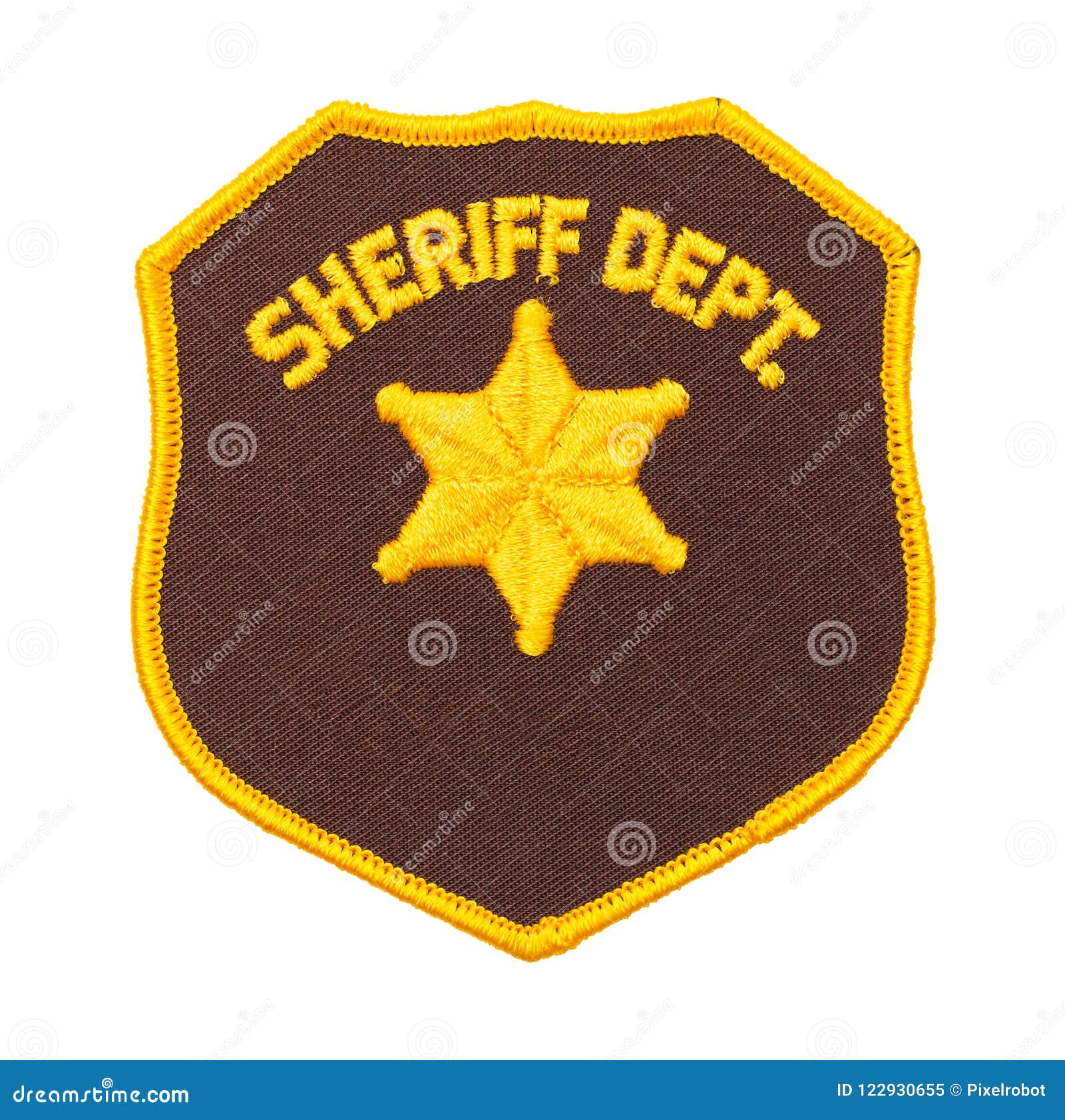 Sheriff Dept Brown Gold Patch Stock Image - Image of sheriff ...