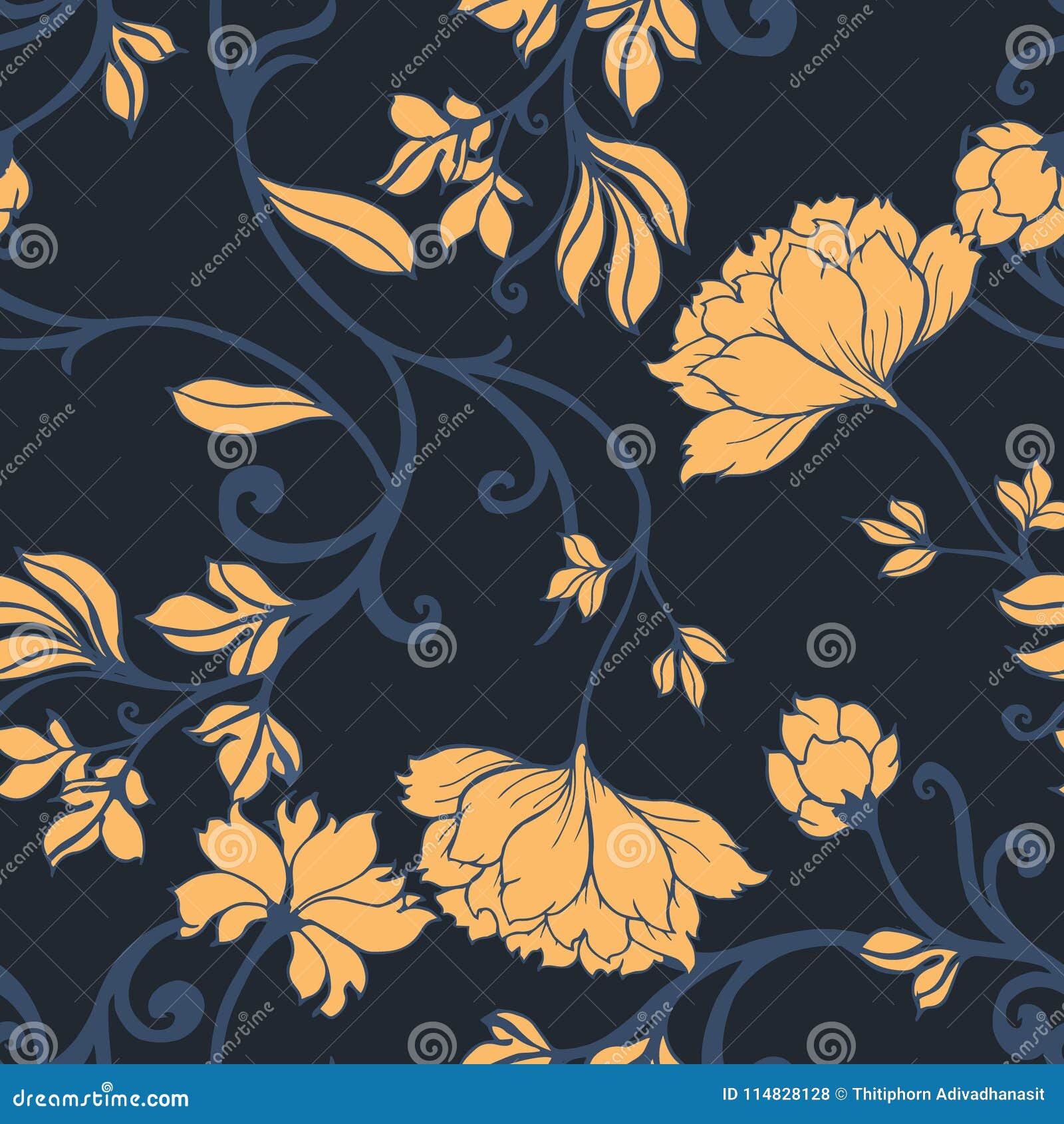 Abstract Elegance Pattern with Floral Background. Stock Illustration ...