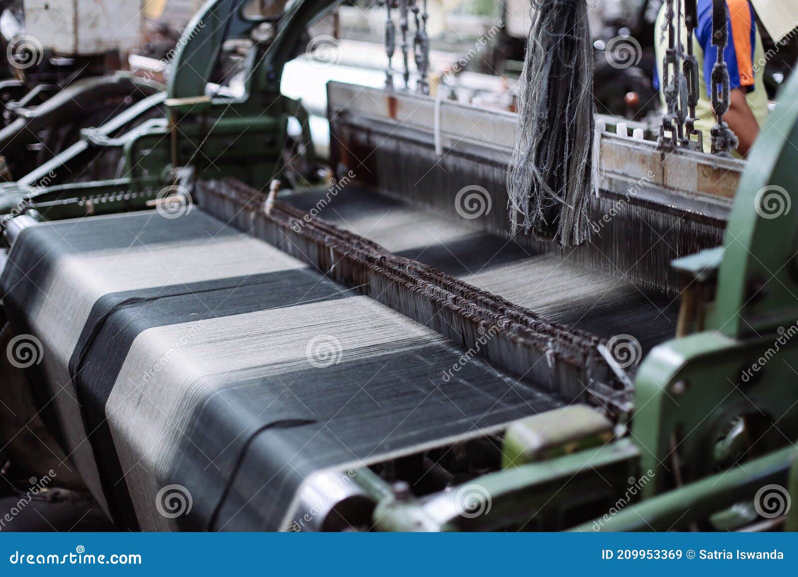 The Fabric is in the Weaving Process Stock Image - Image of material ...