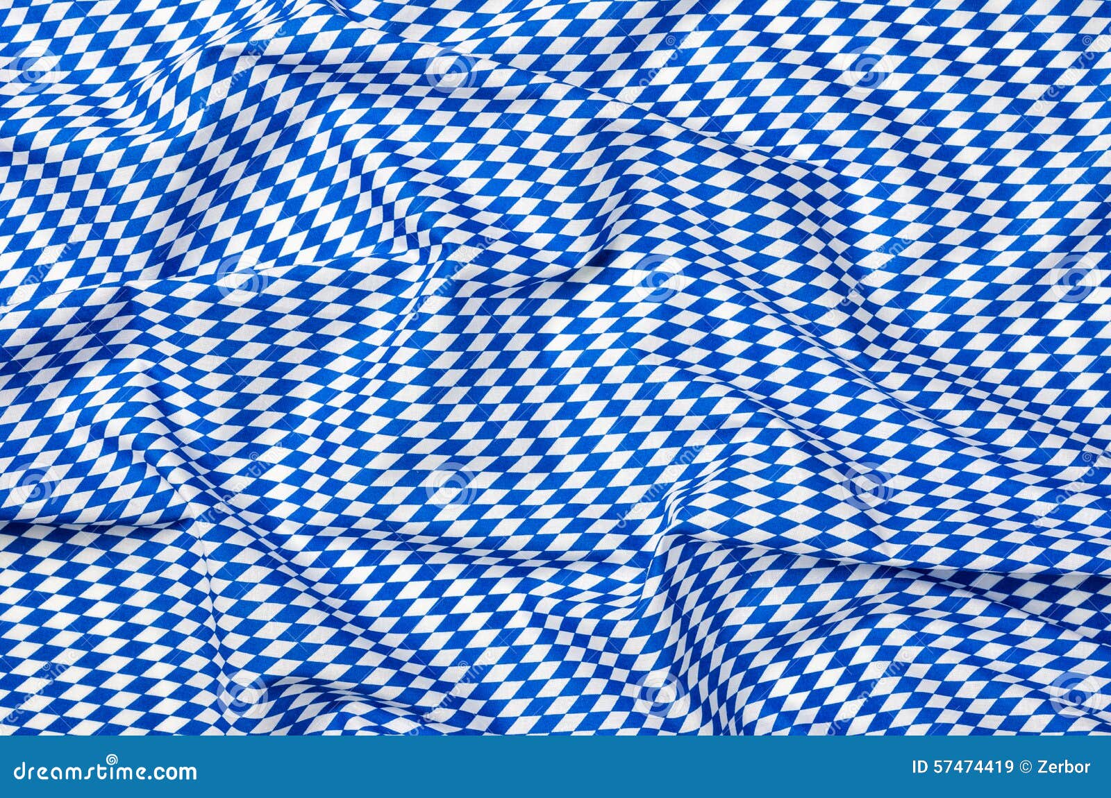 Fabric with a White Blue Diamond Pattern Stock Image - Image of garden ...