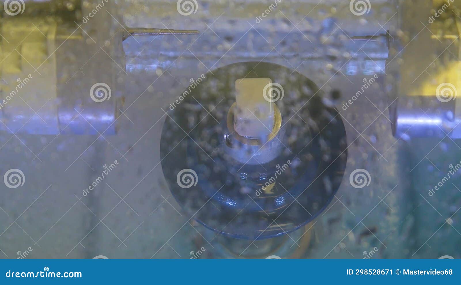 The Milling Machine Cuts the Ceramic Dental Crown from the Workpiece ...