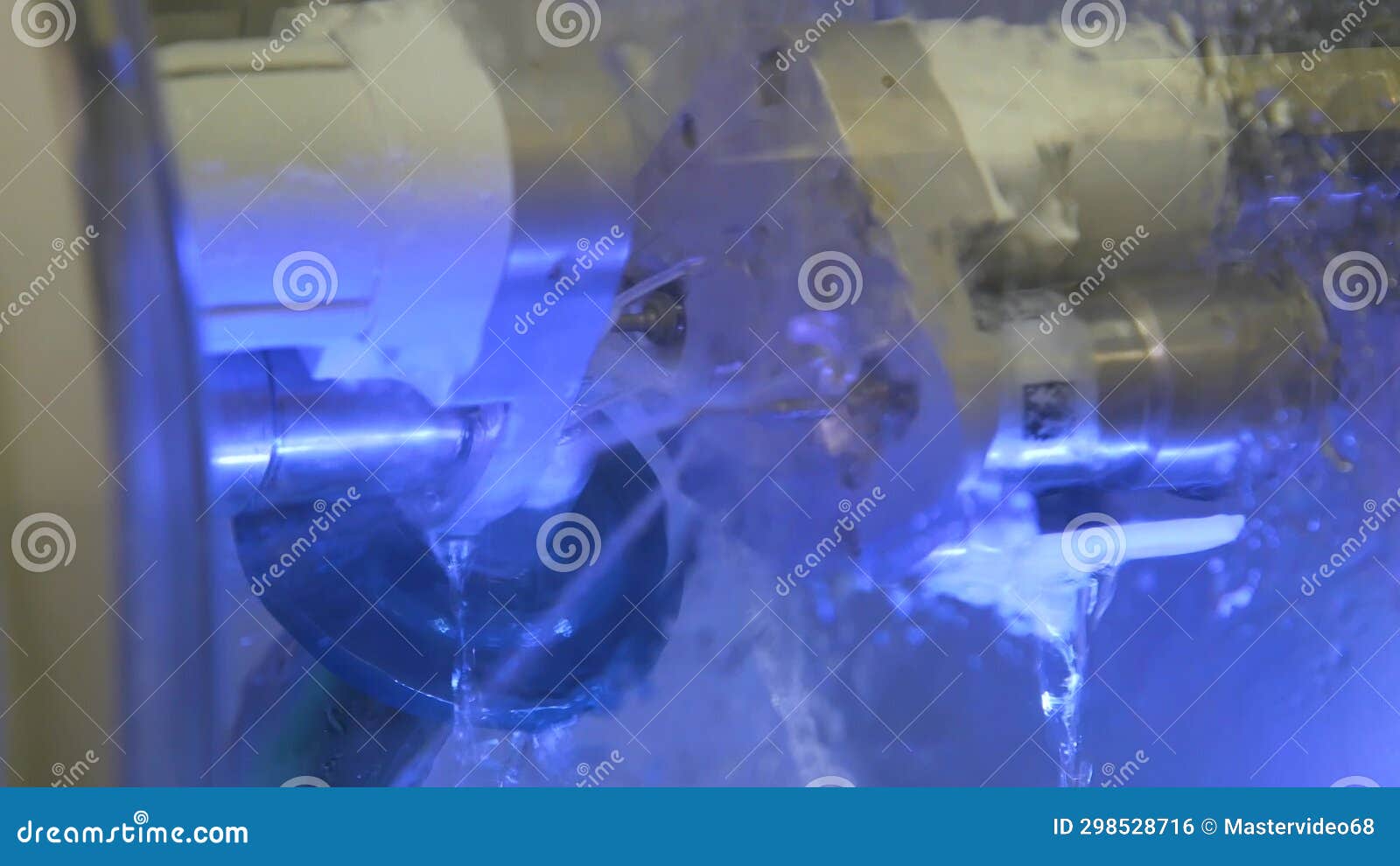 The Milling Machine Cuts the Ceramic Dental Crown from the Workpiece ...